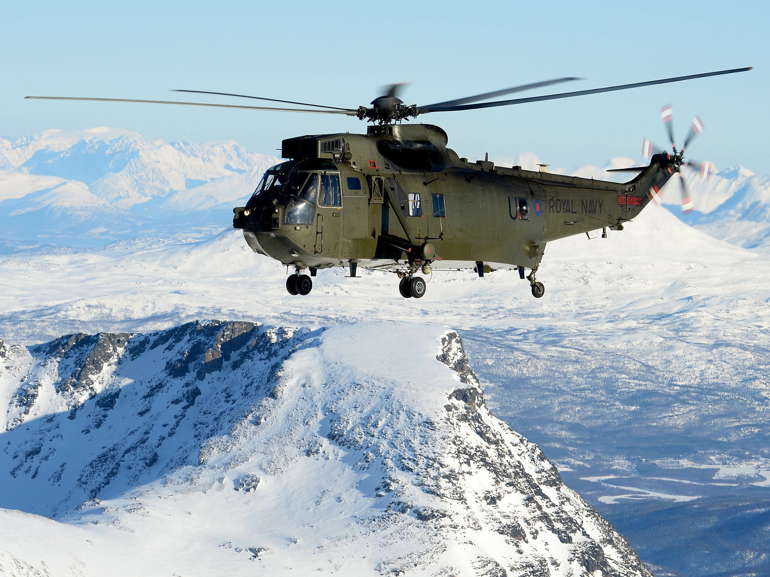 Sea King Mk4 Helicopter Arctic flight Photo Print - Royal Navy Aircraf ...