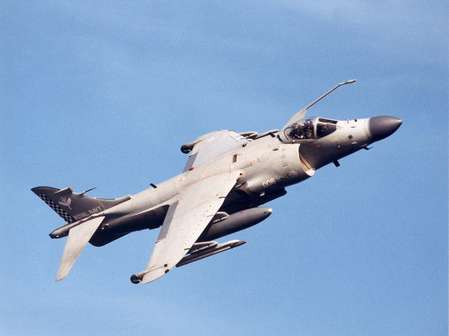 Royal Navy Harrier FA2 Jet in Flight Photo Print Naval Aircraft Wall A ...