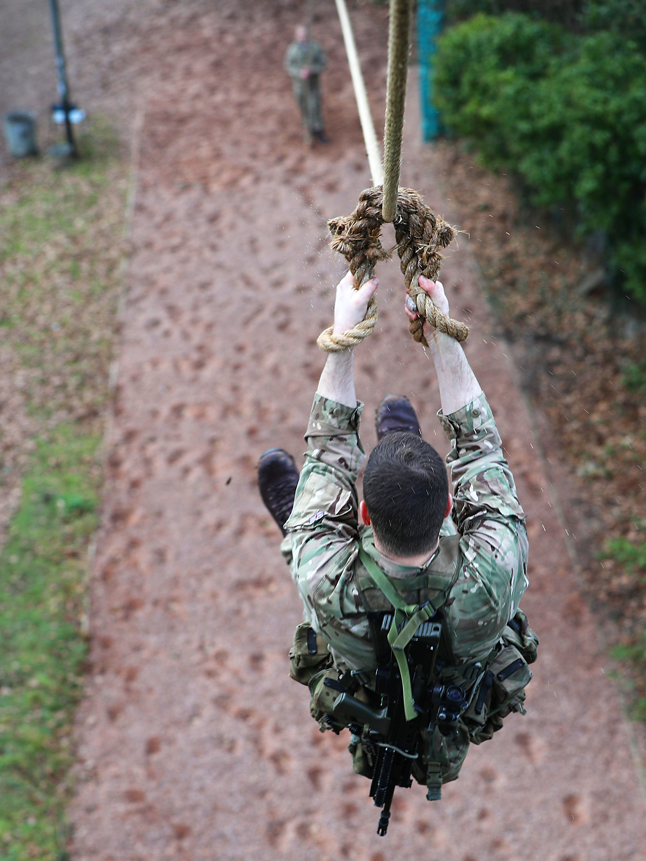Royal Marine Recruit Commando test Tarzan Assault Course Photo Print L ...