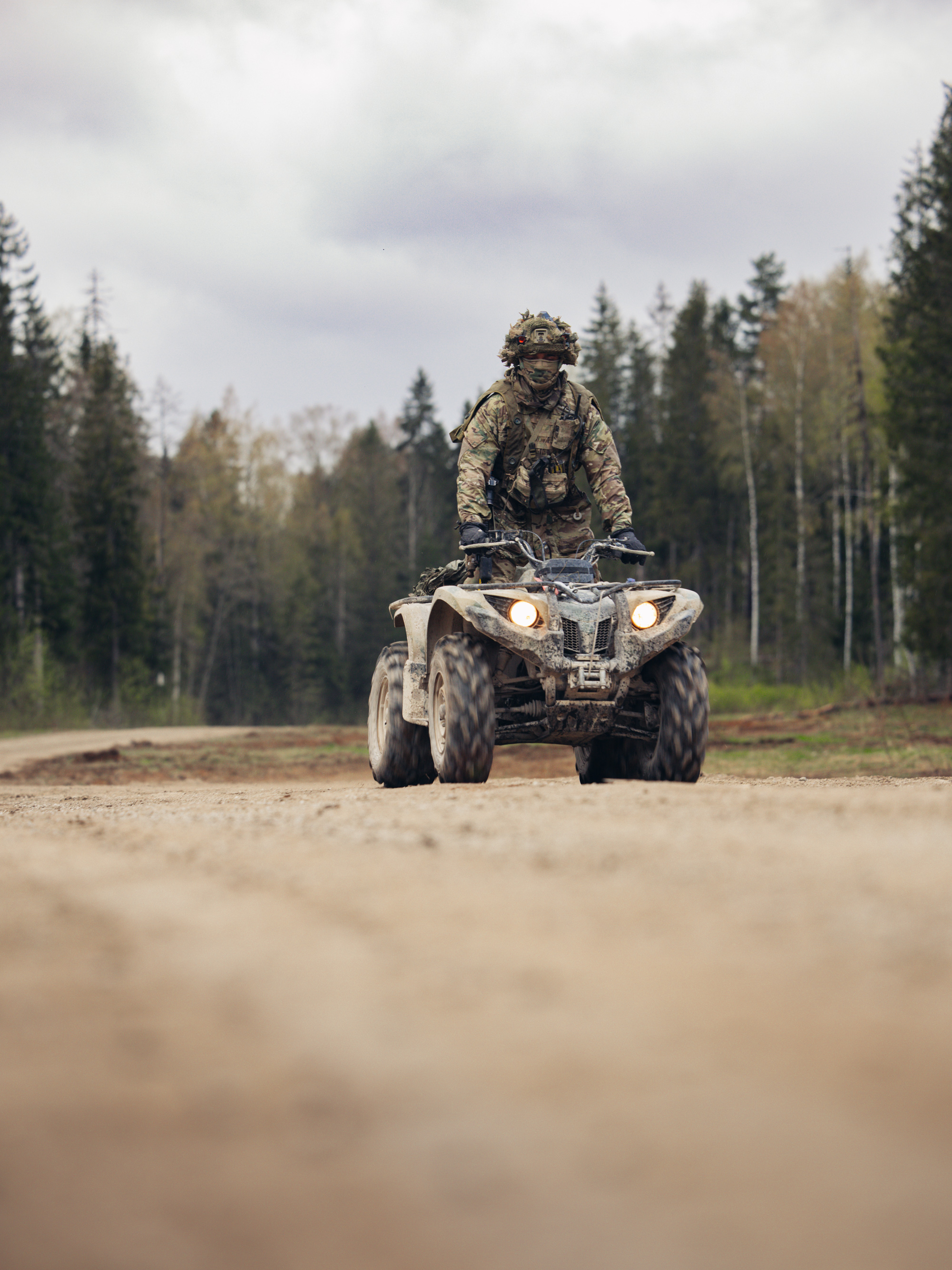 British Army 1 Mercian Soldier Riding a Quad bike Photo Print Wall Art ...
