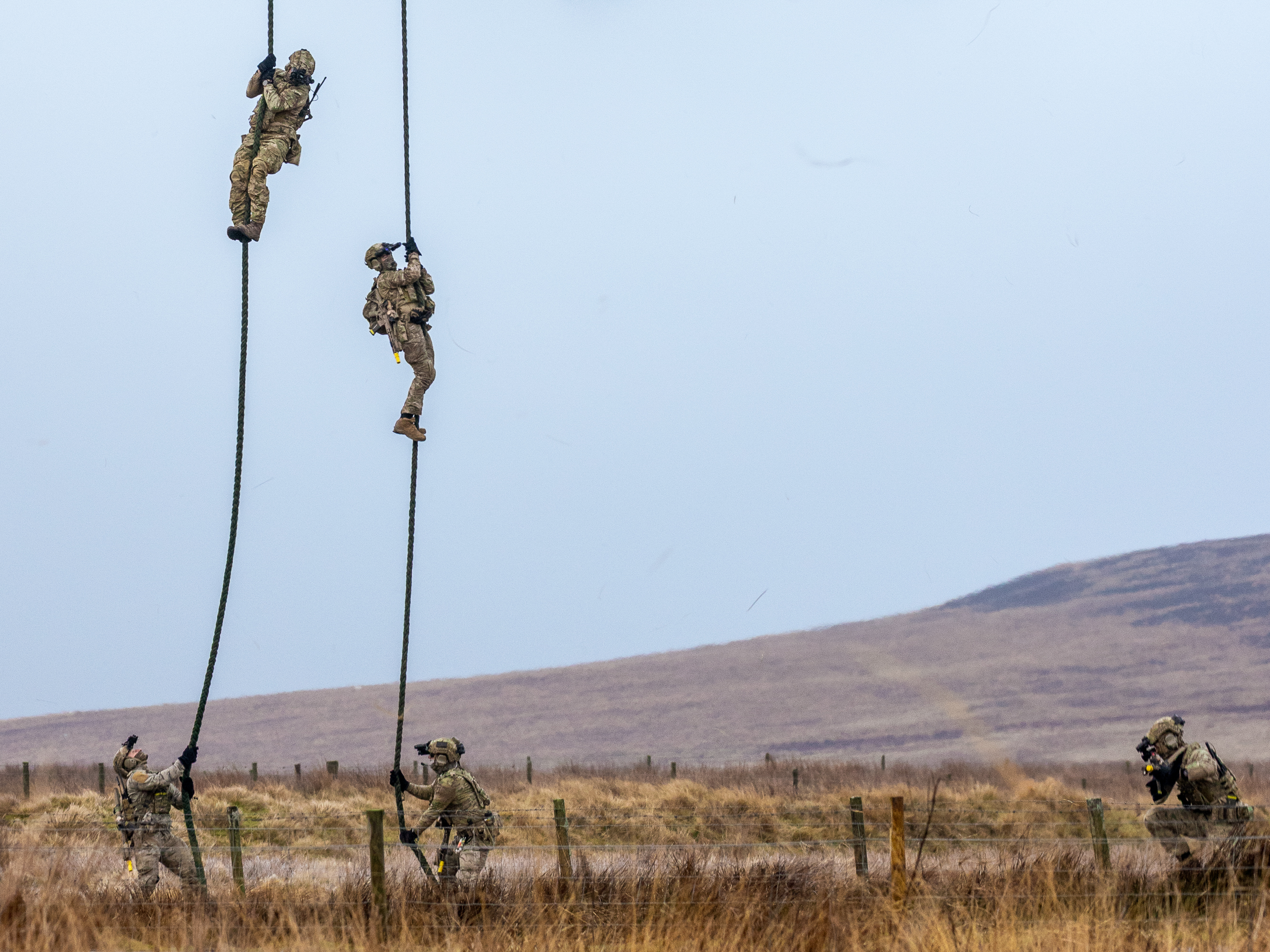 Royal Marines Commandos Fast Rope from a Chinook 2026 Photo Print 42 C ...