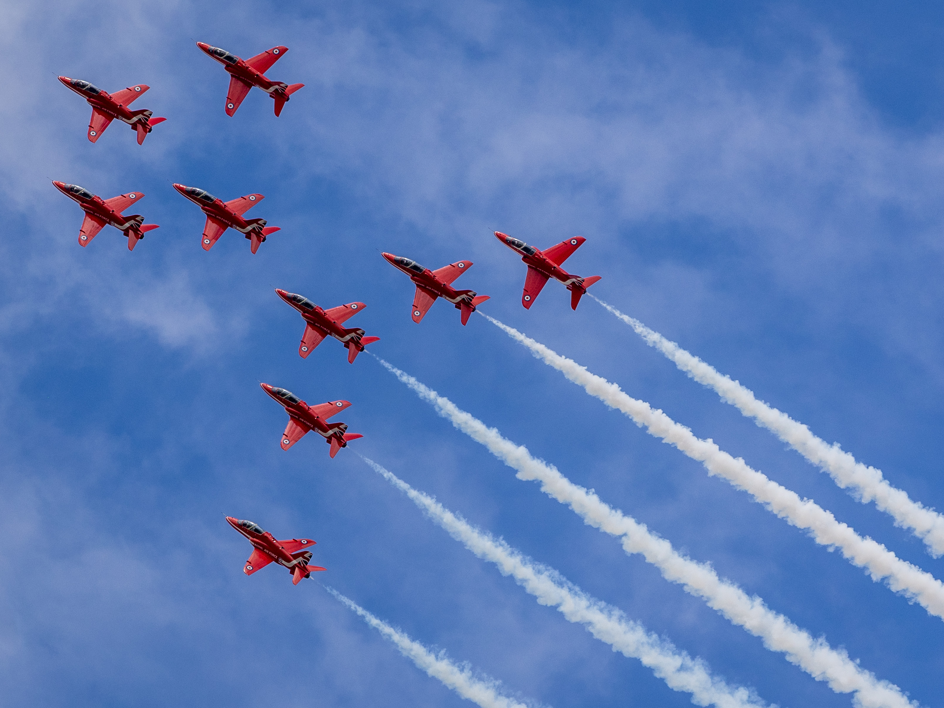 RAF Red Arrows in Formation 2025 Photo Print Royal Air Force Aircraft ...