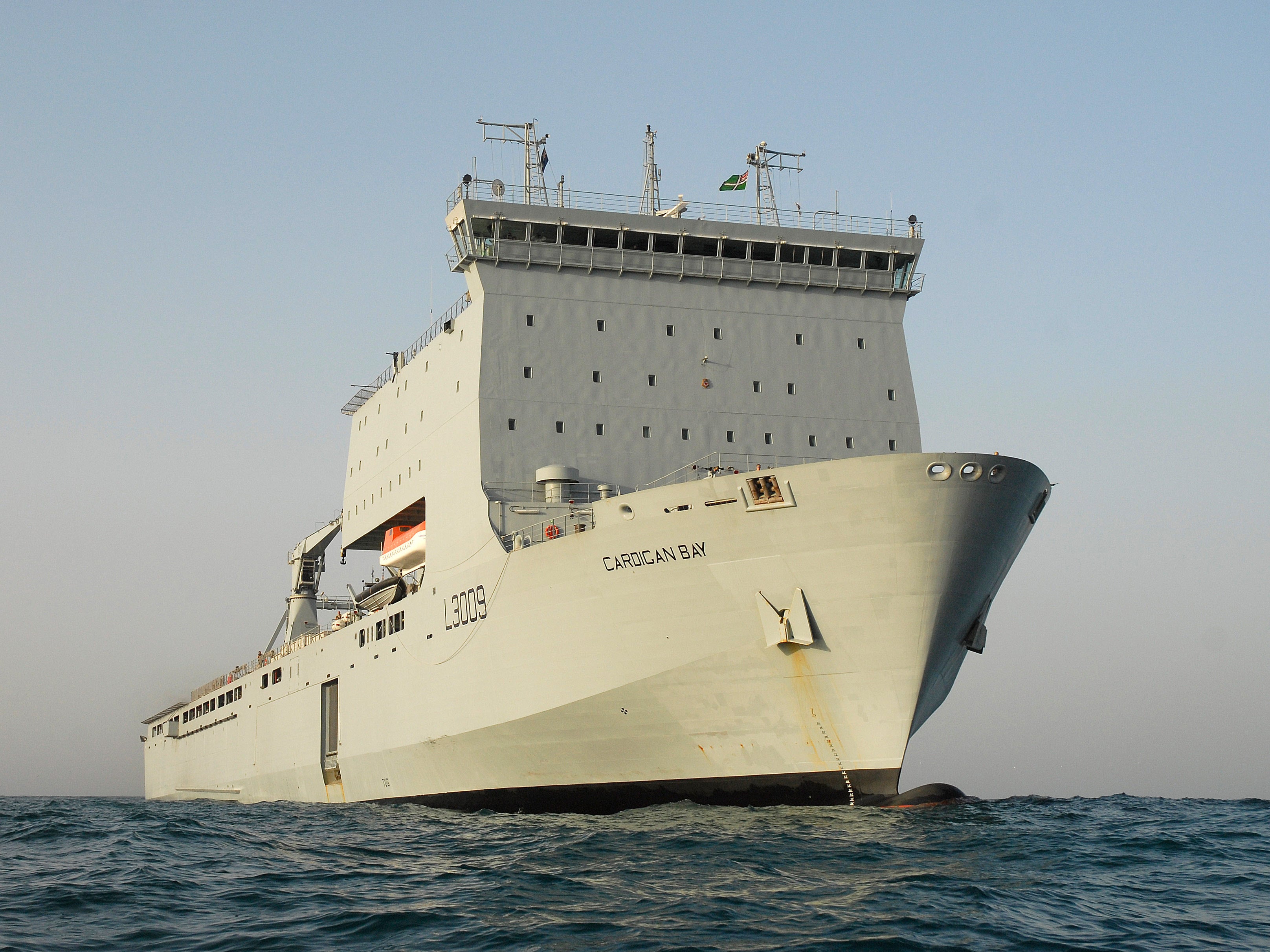 RFA Cardigan Bay (L3009) Bay Class Ship Photo Print Starboard Bow View ...