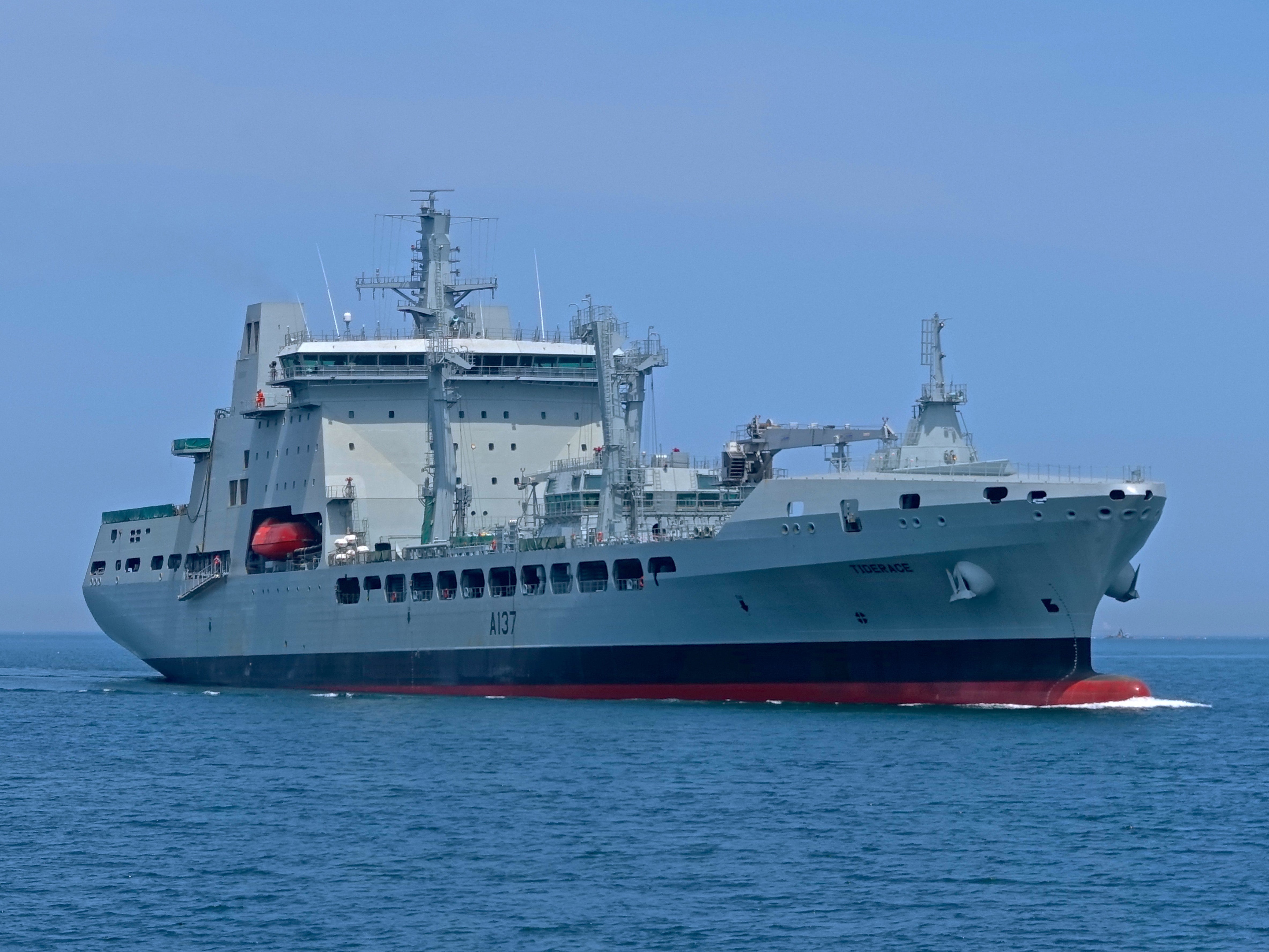 RFA Tiderace (A137) Tide Class Tanker Photo Print Low Starboard View R ...