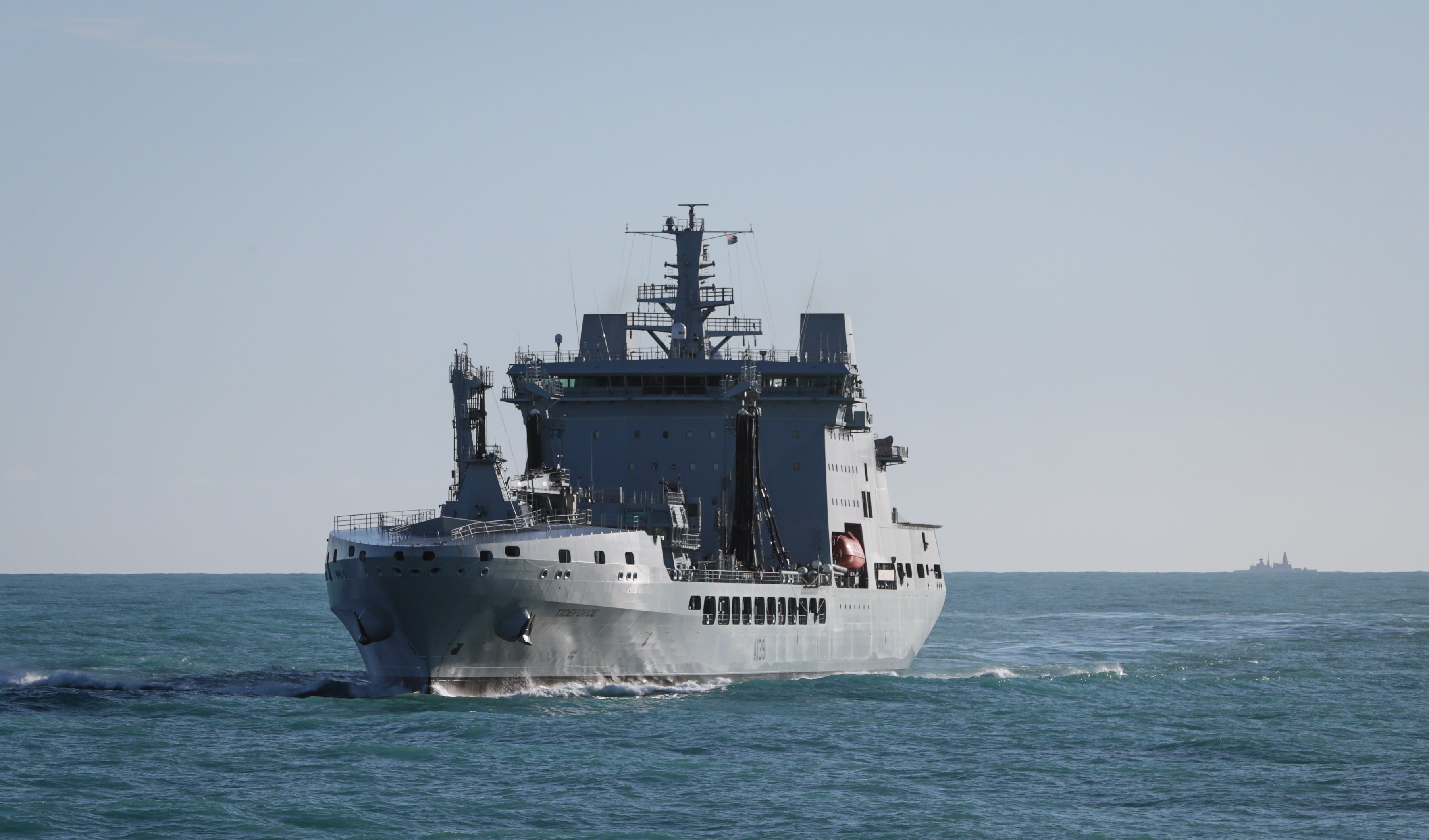 RFA Tideforce (A139) Tide Class Tanker Photo Print Port Bow View Royal ...