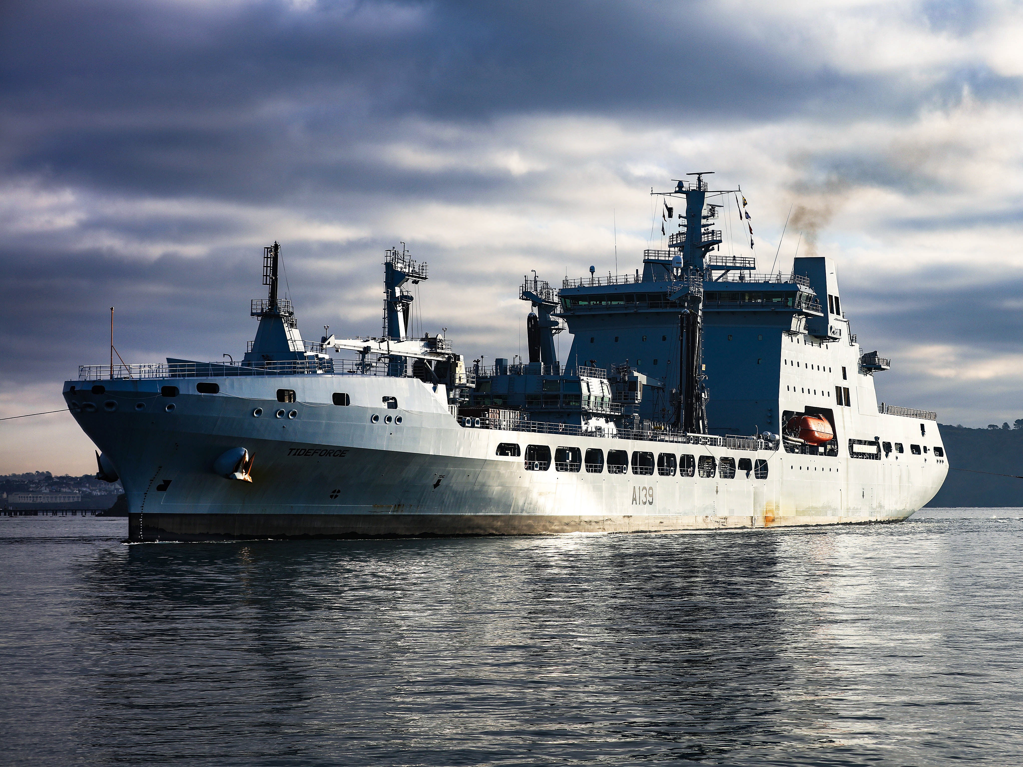 RFA Tideforce (A139) Tide Class Tanker Photo Print Low Port Side View ...