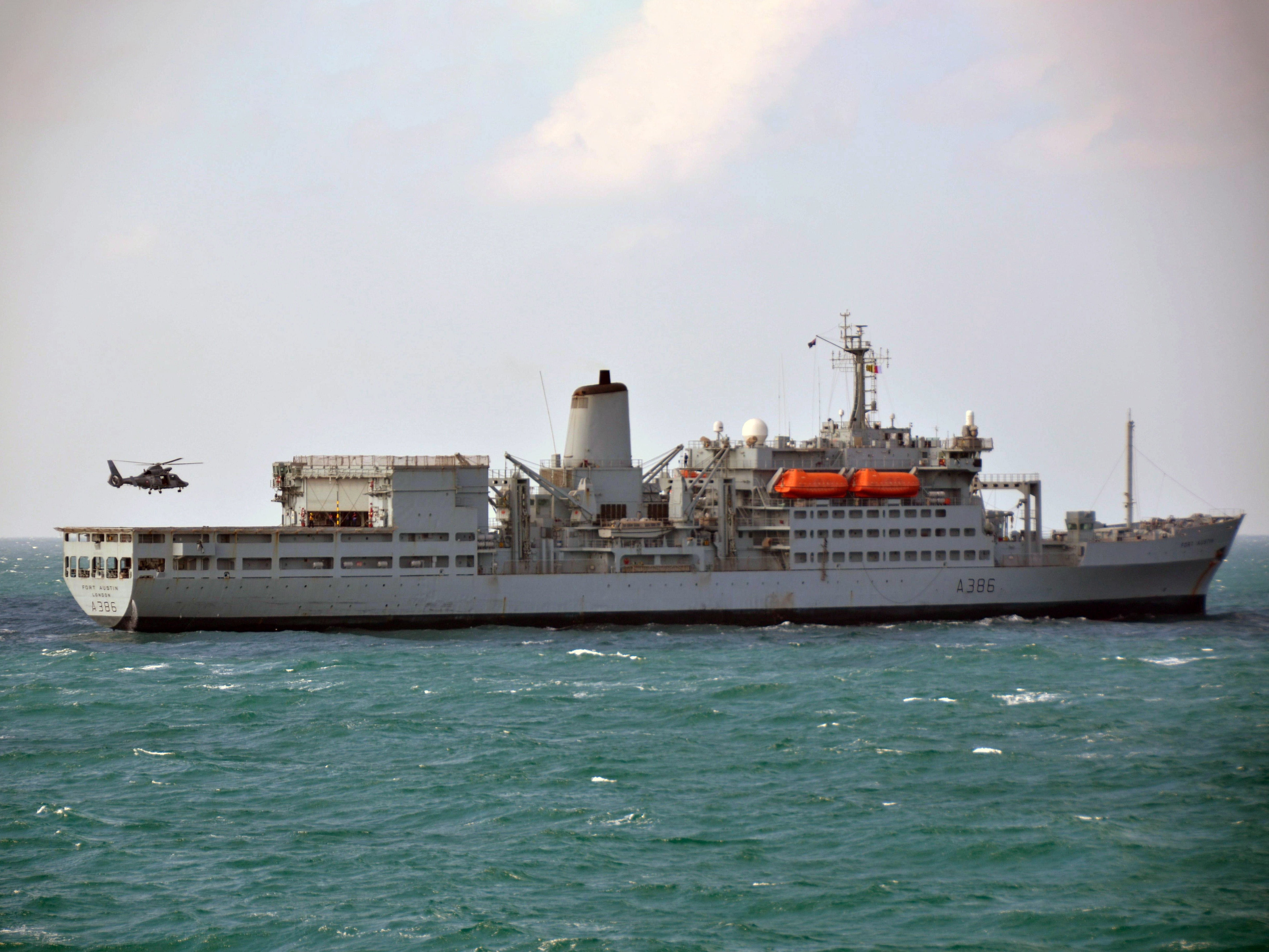 RFA Fort Austin (A386) Photo Print - Starboard Side - Royal Fleet Auxi ...