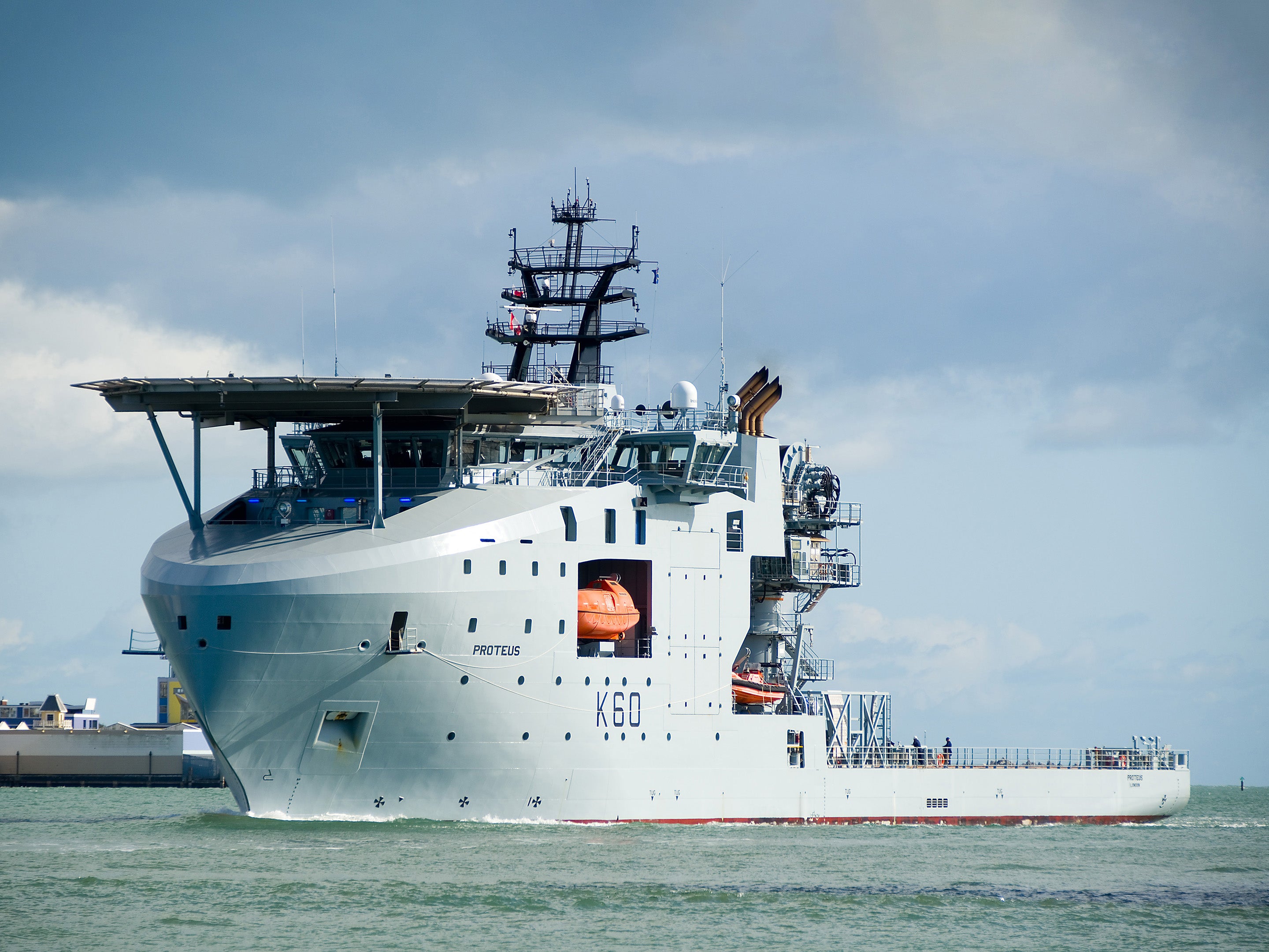 RFA Proteus (K60) Surveillance Ship Photo Print Port Side View Royal F ...