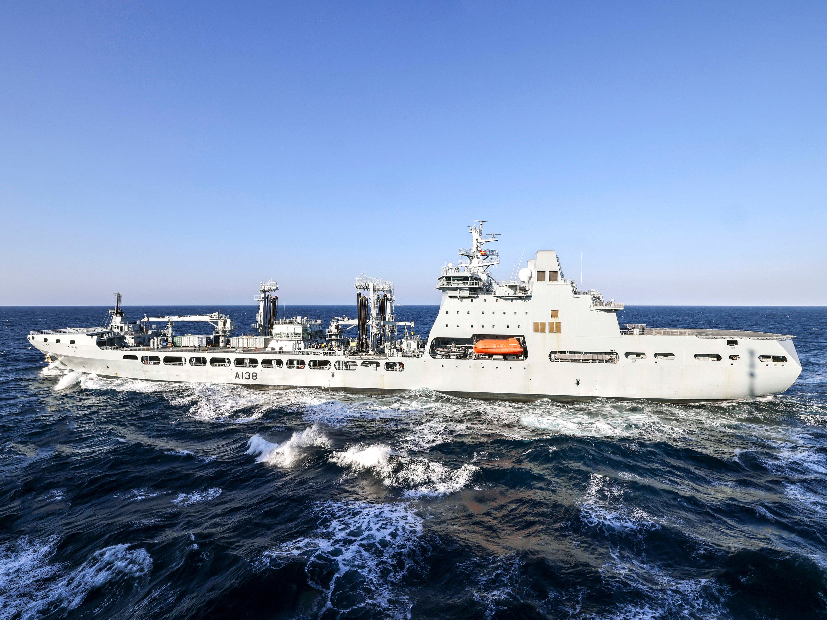 RFA Tidesurge (A138) Tide class Tanker Photo Print Port Beam View Roya ...