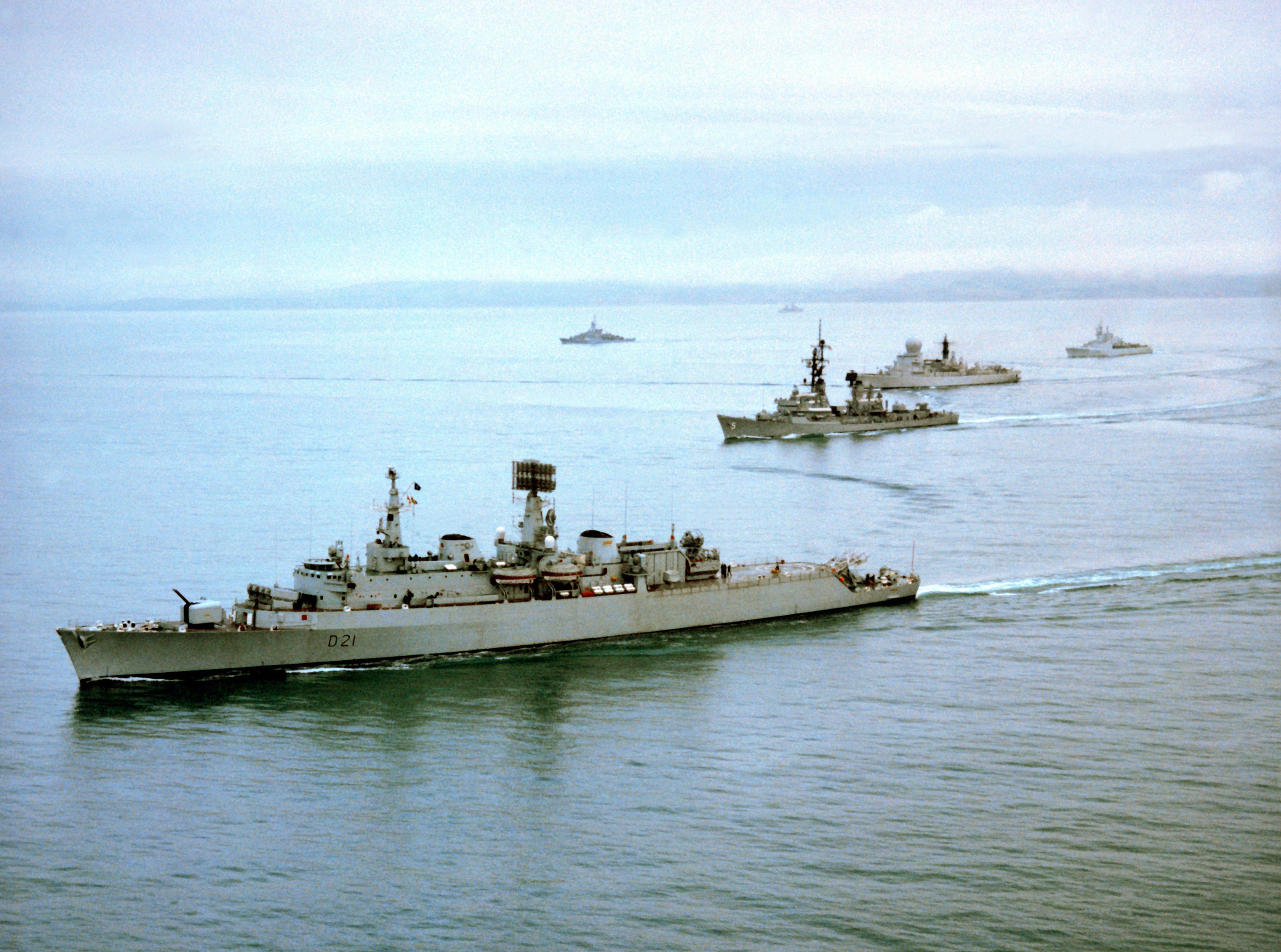 HMS Norfolk (D21) Photo Print - Strike Group - Royal Navy County Class ...