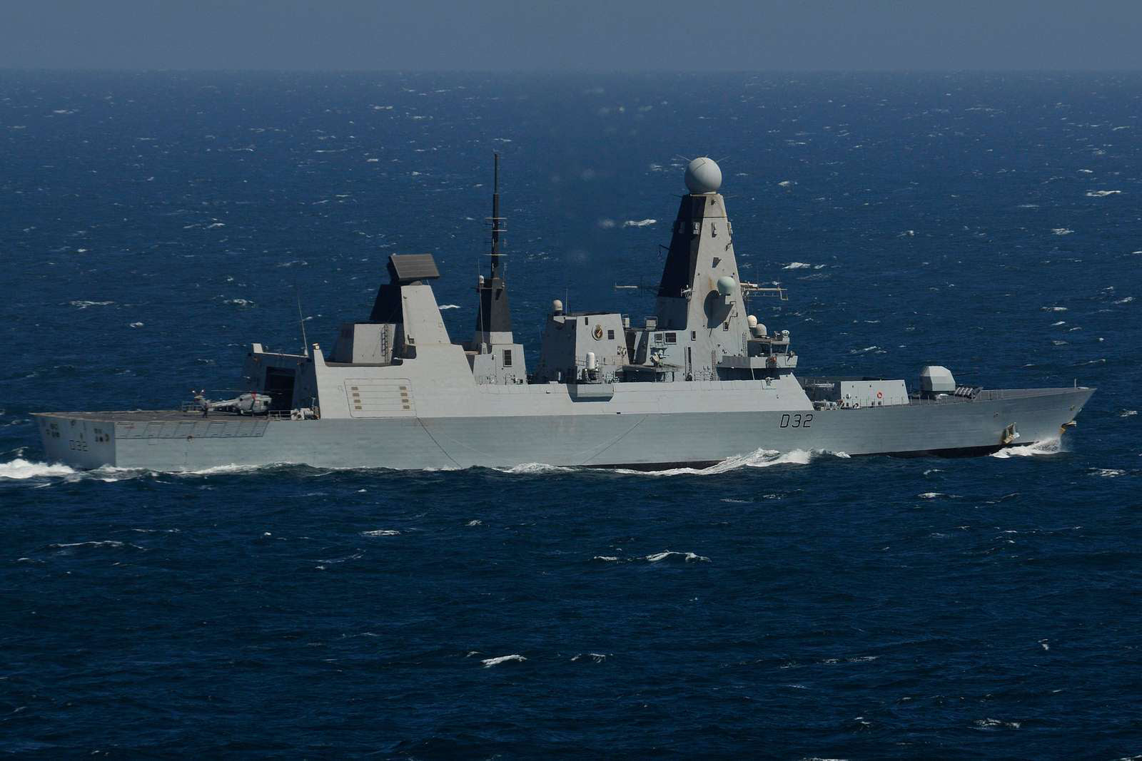 HMS Daring (D32) - At Sea Starboard View - Royal Navy Type 45 Destroyer ...