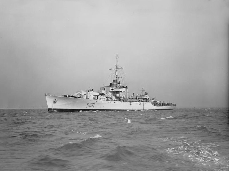 HMS Plym (K271) - Port Side View - Royal Navy River Class Frigate Photo ...