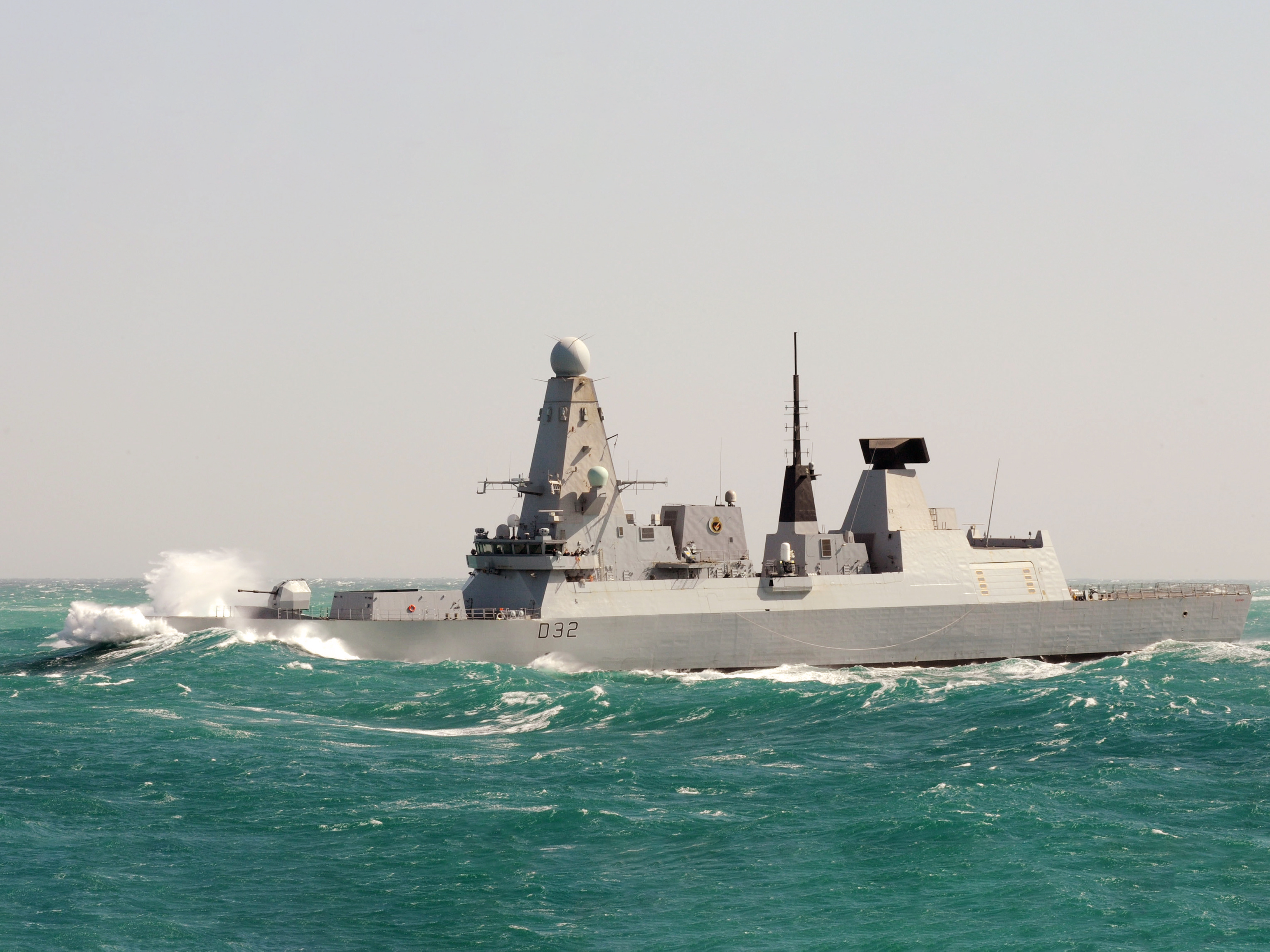 HMS Daring (D32) Royal Navy Type 45 Destroyer In Rough Sea 2012 Photo ...