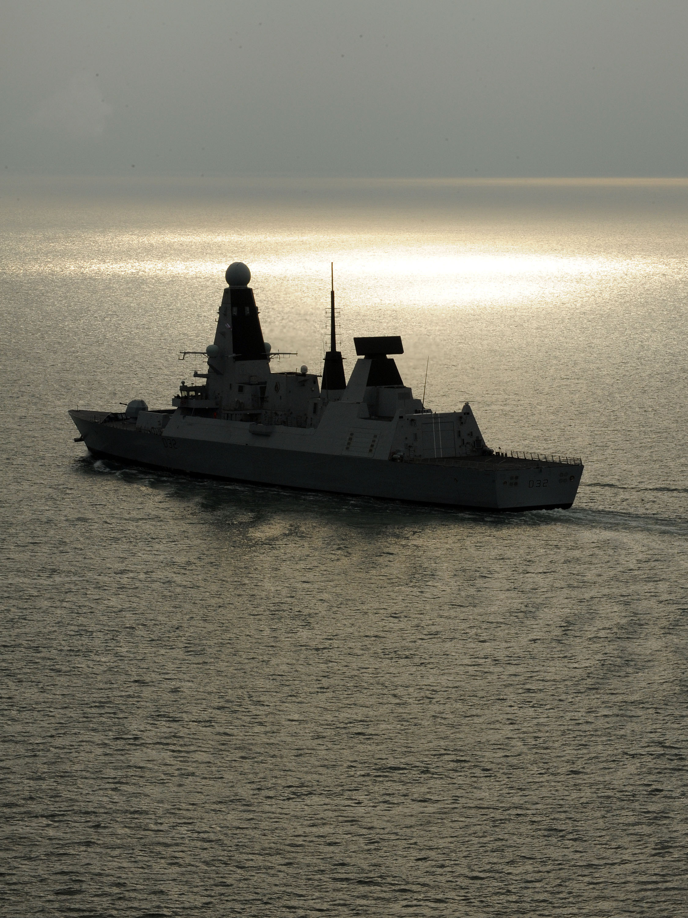 HMS Daring (D32) Royal Navy Type 45 Destroyer At Sunset 2010 Photo Pri ...