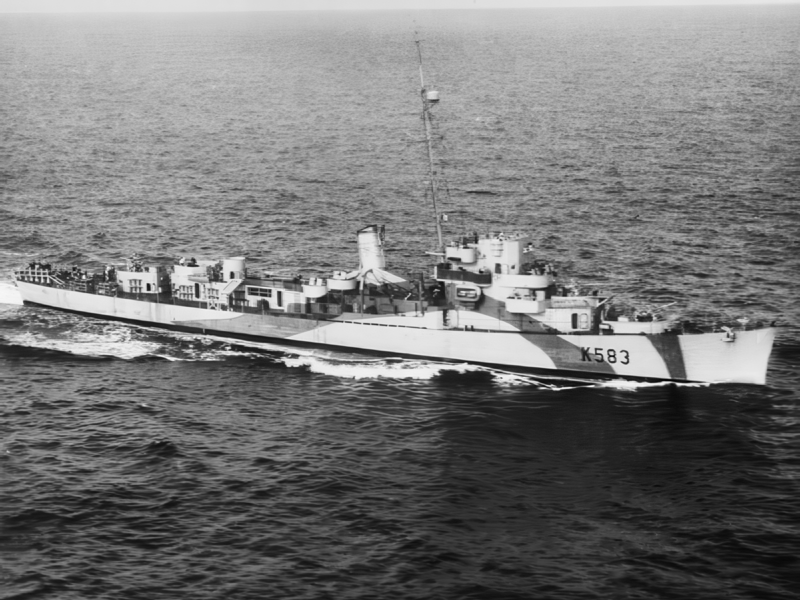 HMS Hotham (K583) - At Sea 1944 - Royal Navy Captain Class Frigate ...