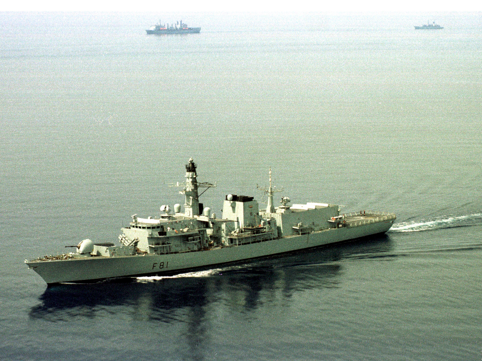 HMS Sutherland (F81) - At Sea 2000 - Royal Navy Type 23 Frigate Photo ...
