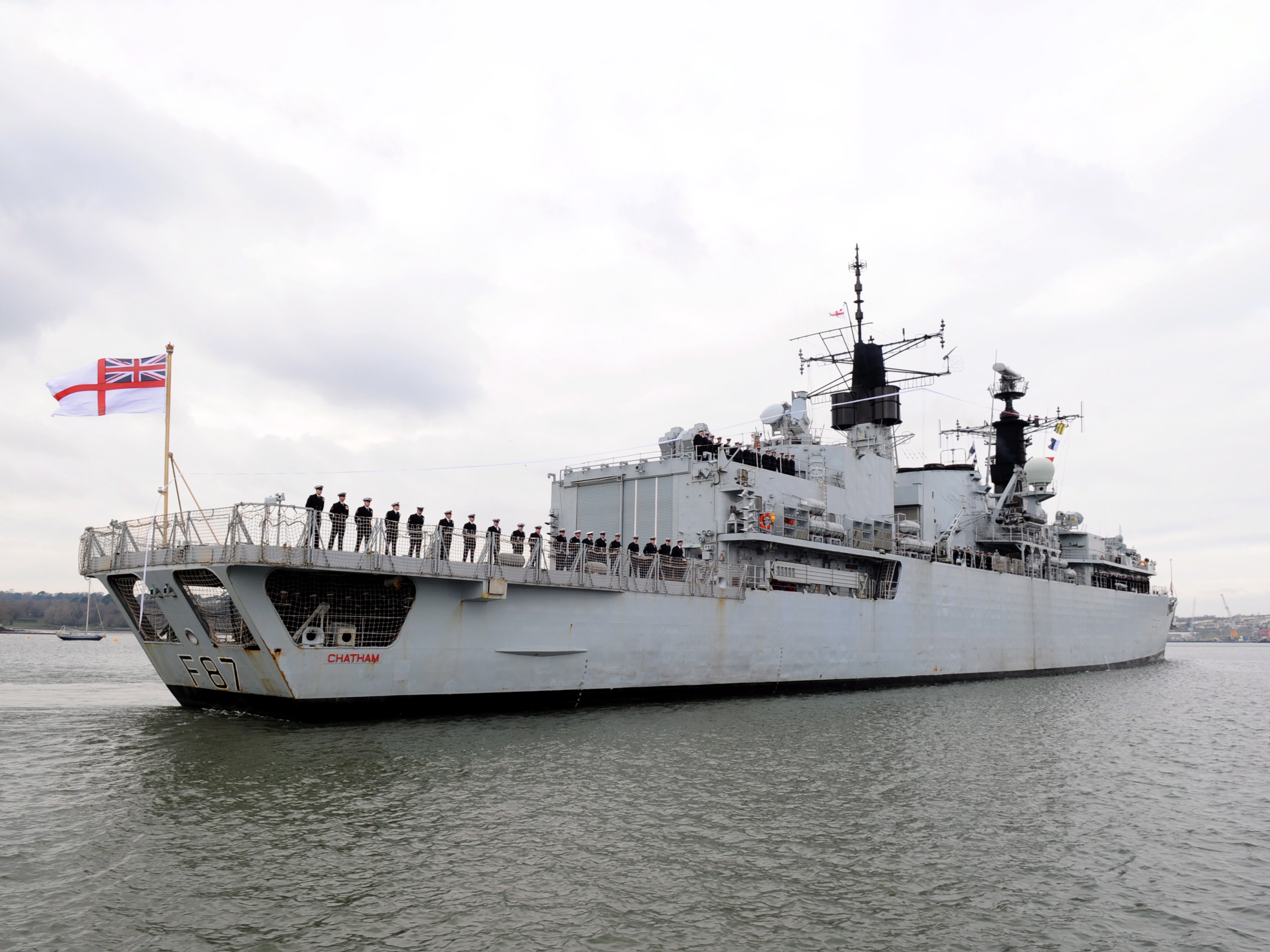 HMS Chatham (F87) Royal Navy Type 22 Frigate Devonport 2011 Photo Prin ...