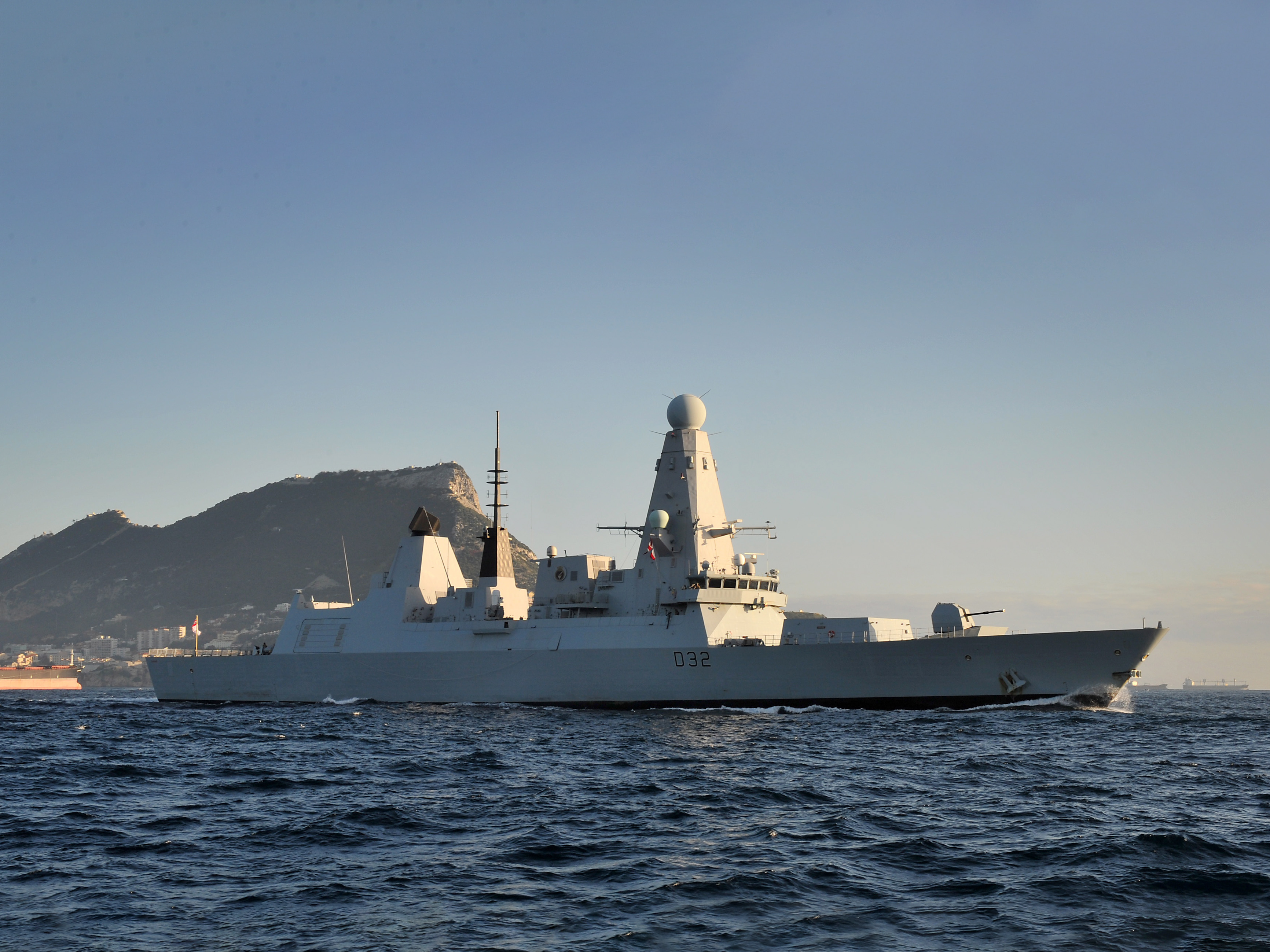 HMS Daring (D32) Royal Navy Type 45 Destroyer Off Gibraltar 2012 Photo ...