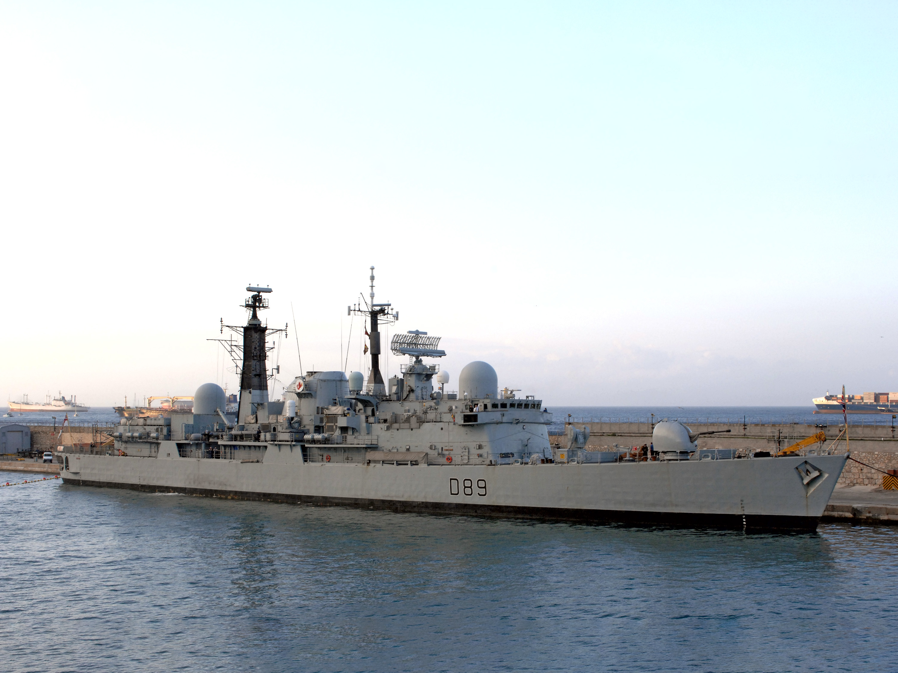 HMS Exeter (D89) - Gibraltar 2007 - Royal Navy Type 42 Destroyer Photo ...