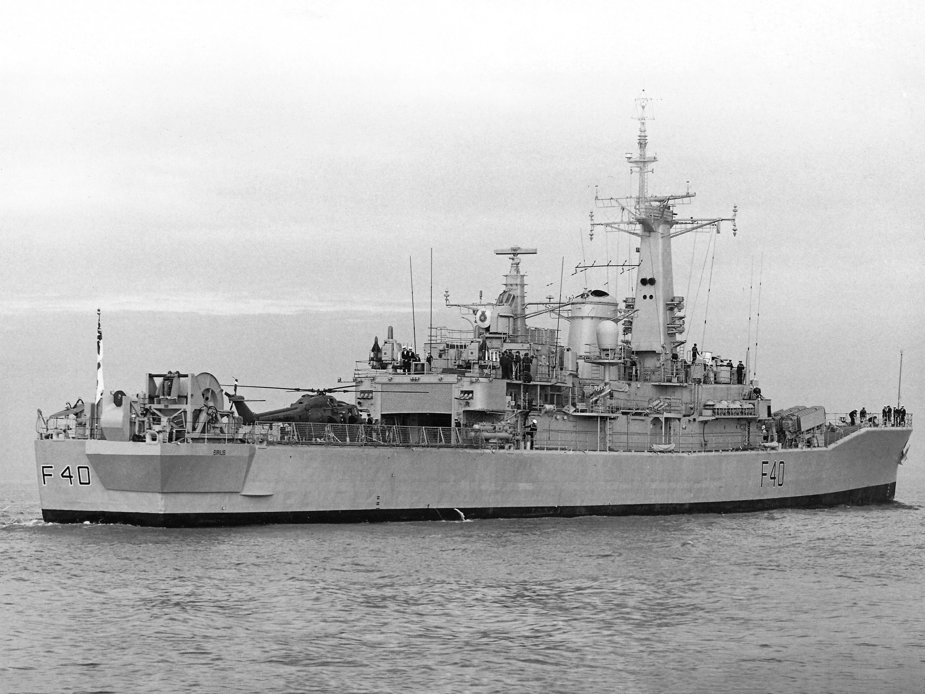 HMS Sirius (F40) - At Sea 1984 - Royal Navy Leander Class Frigate Photo ...
