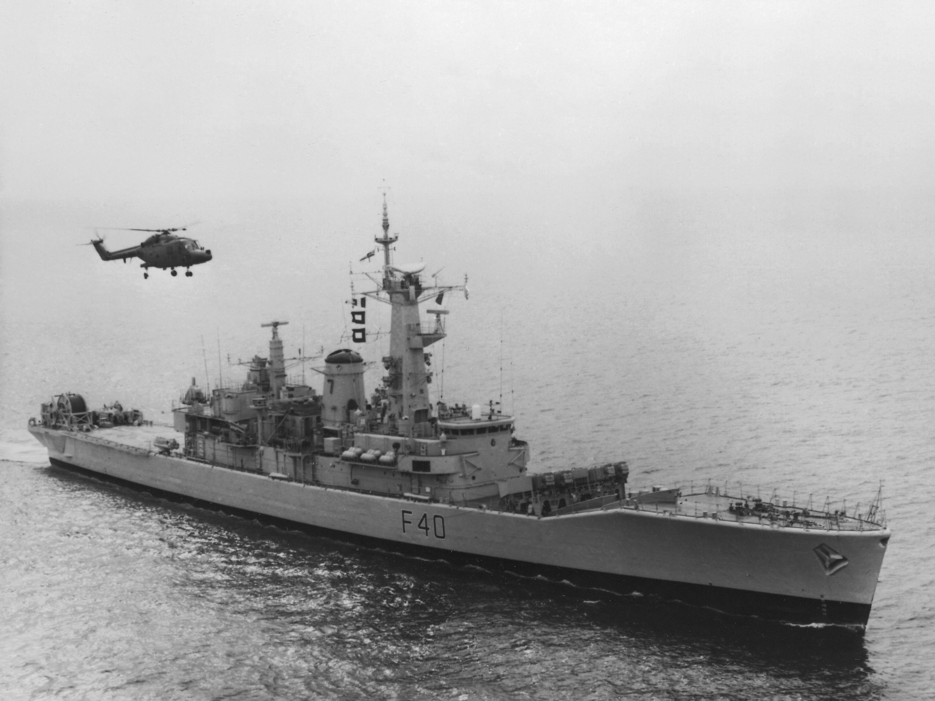HMS Sirius (F40) - With Helicopter - Royal Navy Leander Class Frigate ...