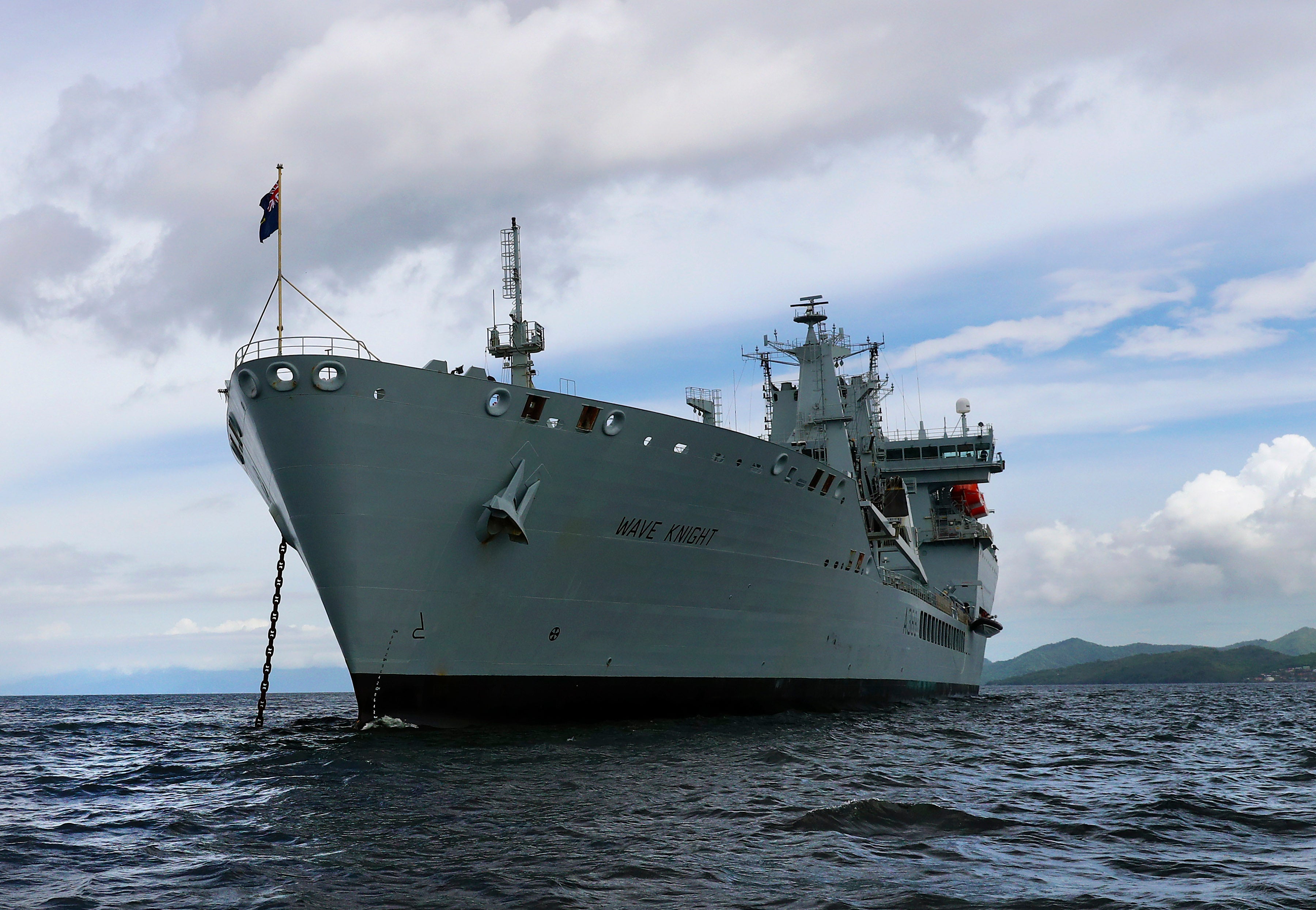 RFA Wave Knight (A389) Wave Class Tanker Photo Print At Anchor Royal F ...