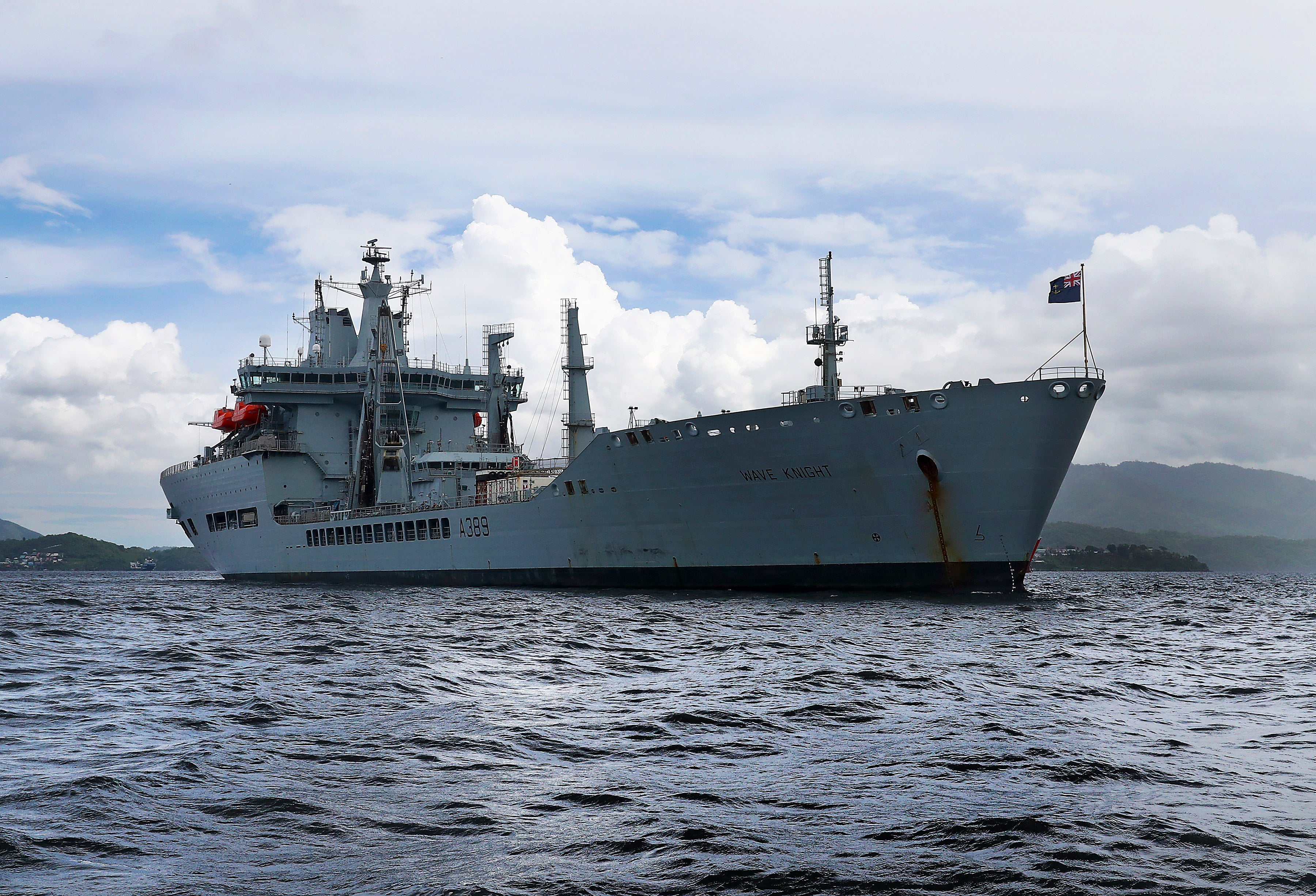 RFA Wave Knight (A389) Wave Class Tanker Photo Print At Anchor View Ro ...