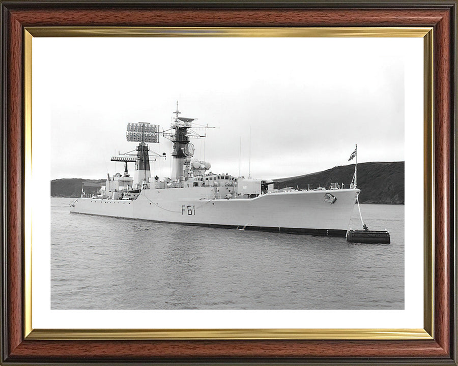 HMS Llandaff (F61) - At A Buoy - Royal Navy Salisbury Class Frigate ...
