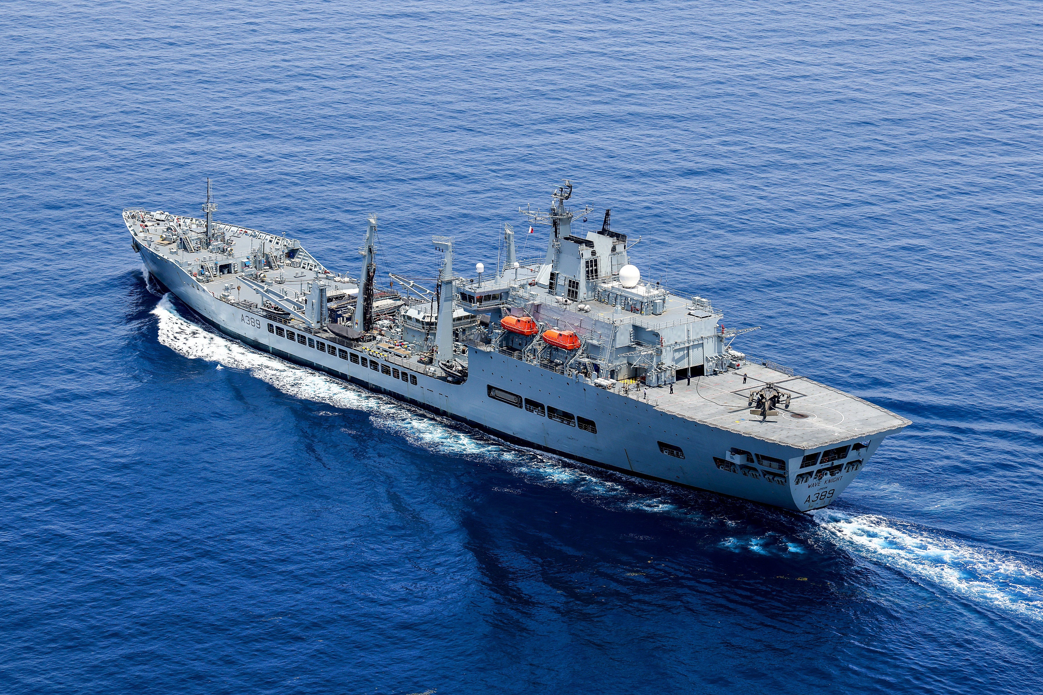 RFA Wave Knight (A389) Wave Class Tanker Photo Print High Port Bow Vie ...