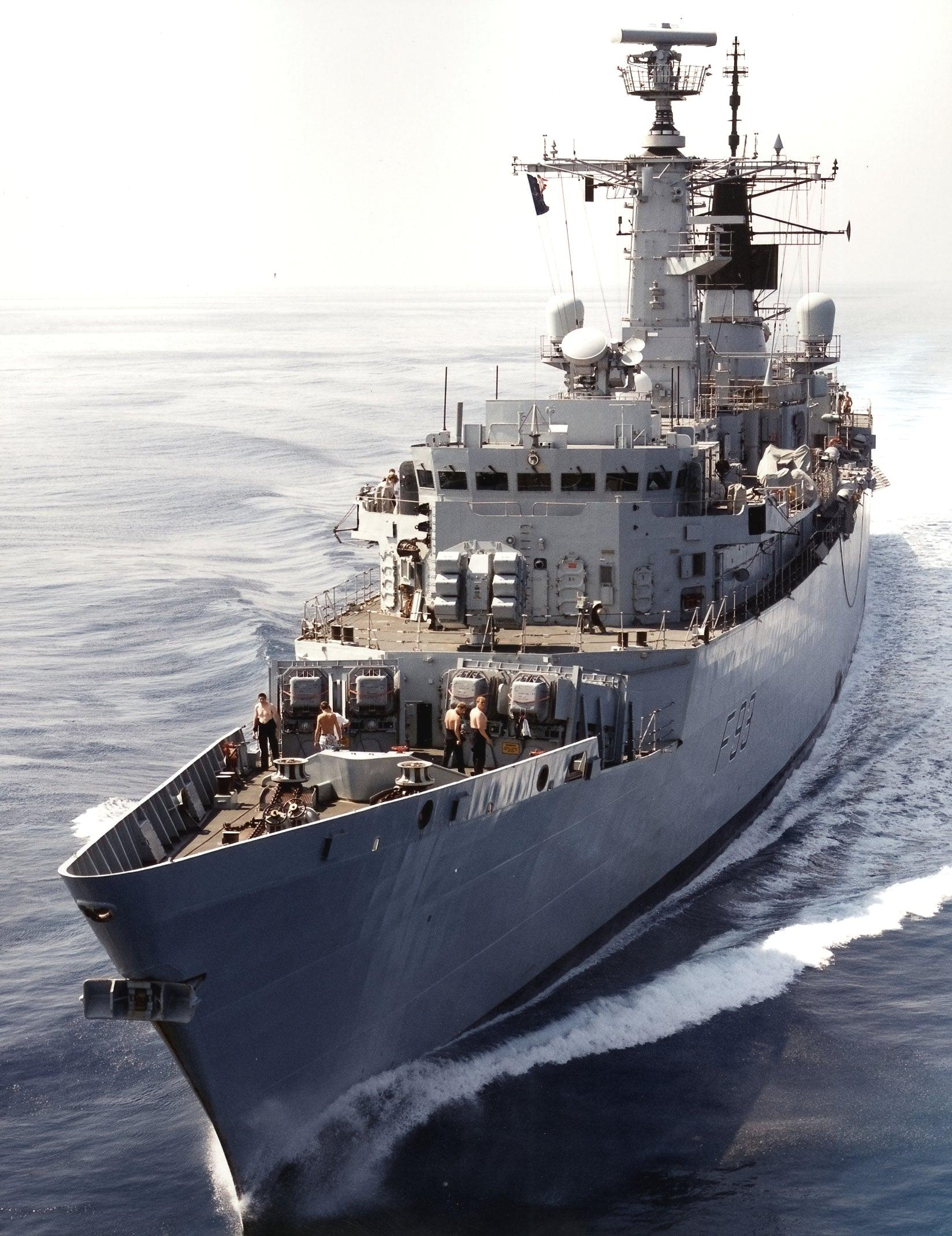 HMS Beaver (F93) Photo Print - Port Bow View - Royal Navy Type 22 Frig ...