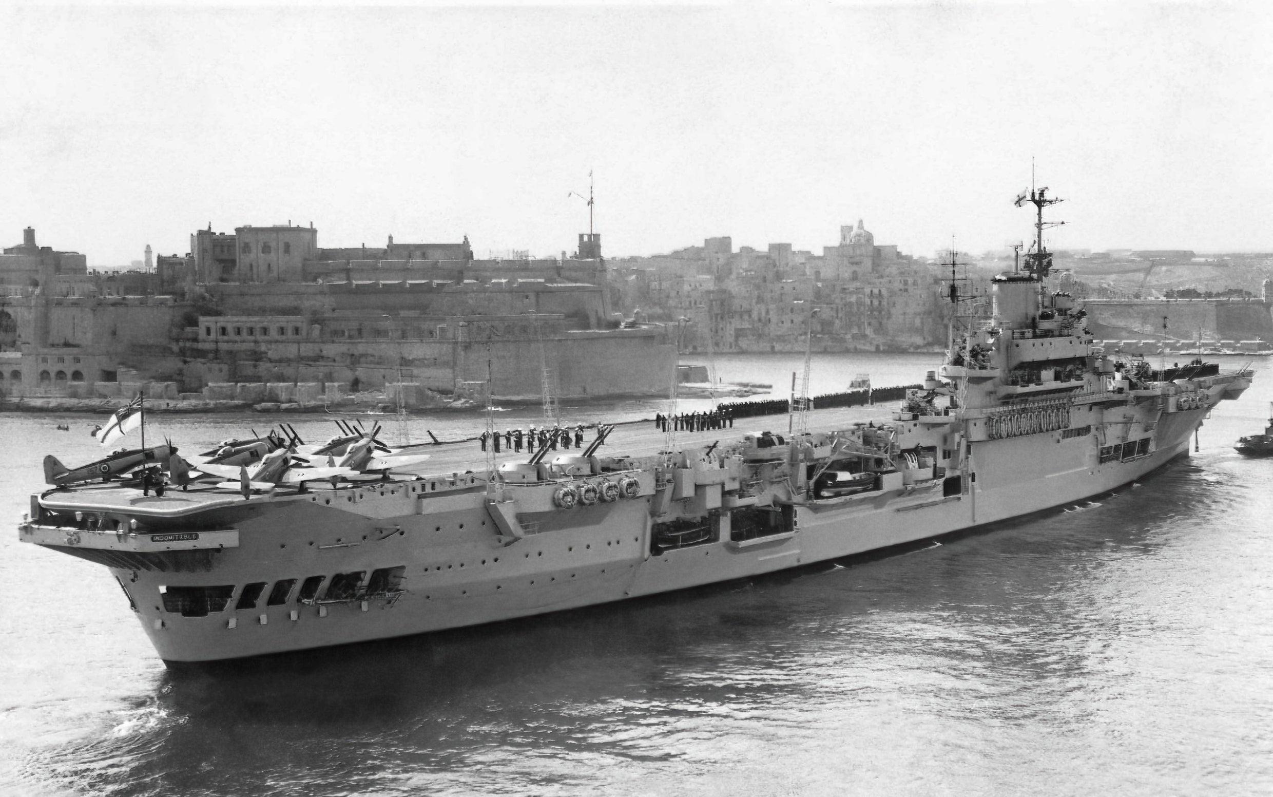 HMS Indomitable (92) Photo Print - Valletta Malta - Royal Navy Illustr ...