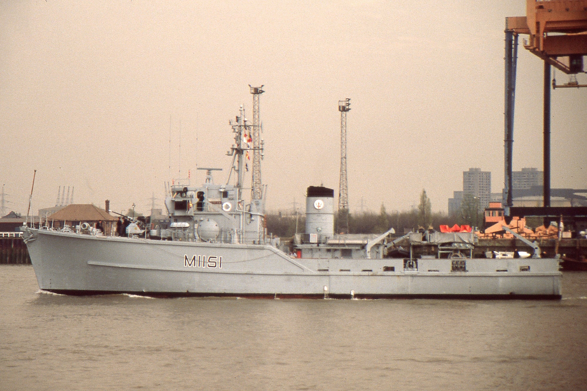 HMS Iveston (M1151) - Port Beam View - Royal Navy Ton Class Minesweeper ...