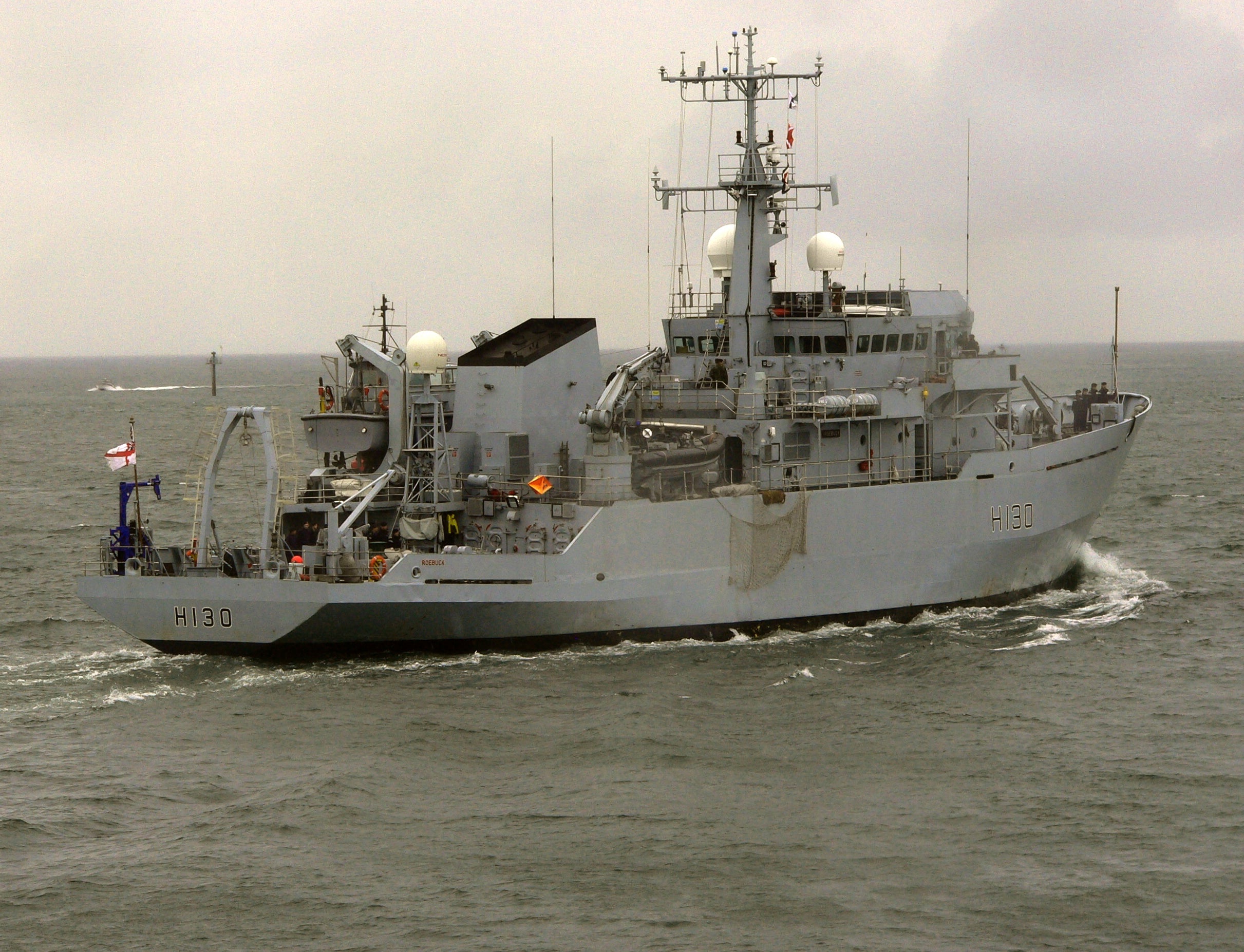 HMS Roebuck (H130) Photo Print - Underway - Royal Navy Coastal Survey ...