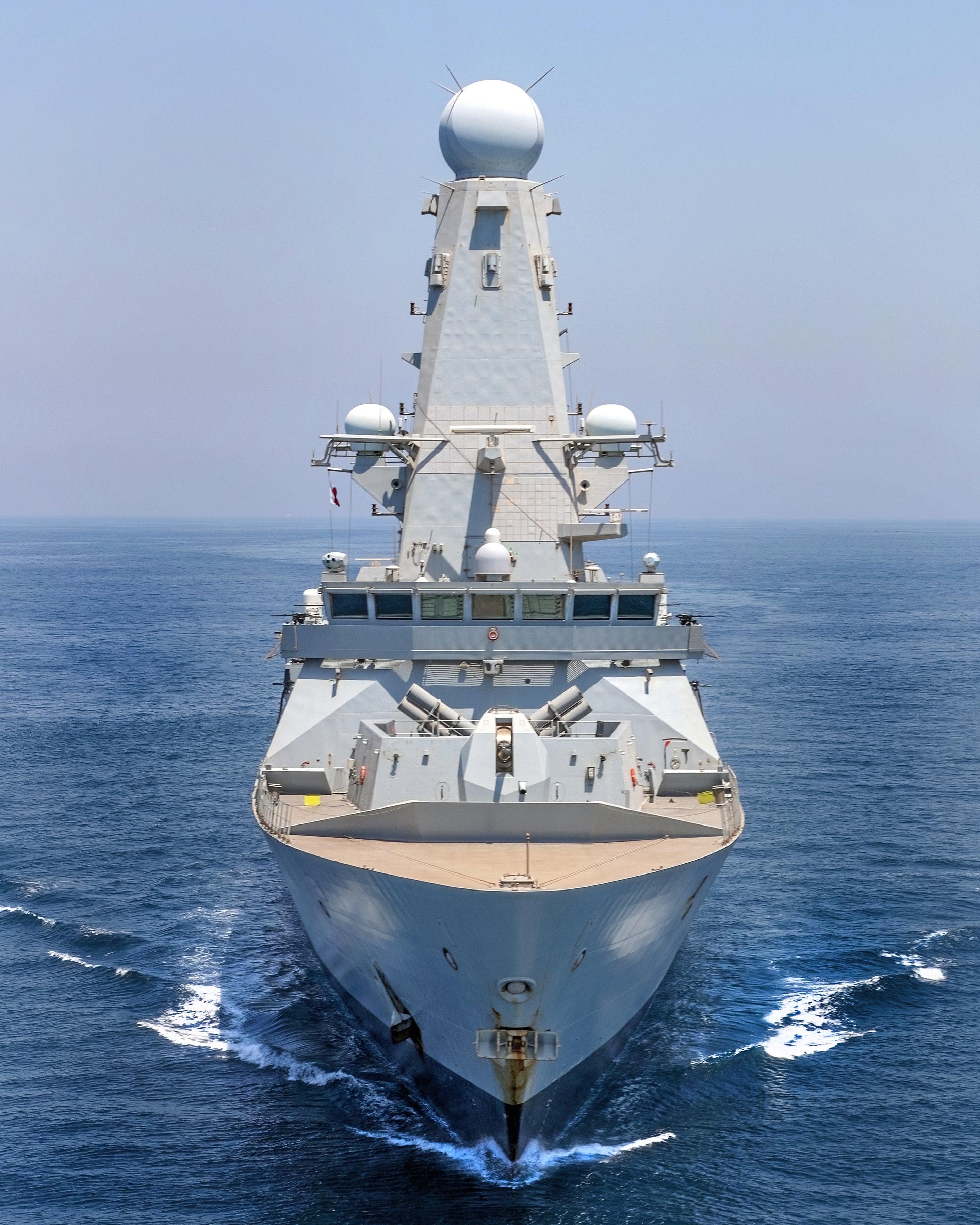 HMS Duncan (D37) Royal Navy Type 45 Destroyer High Bow View Photo Prin ...
