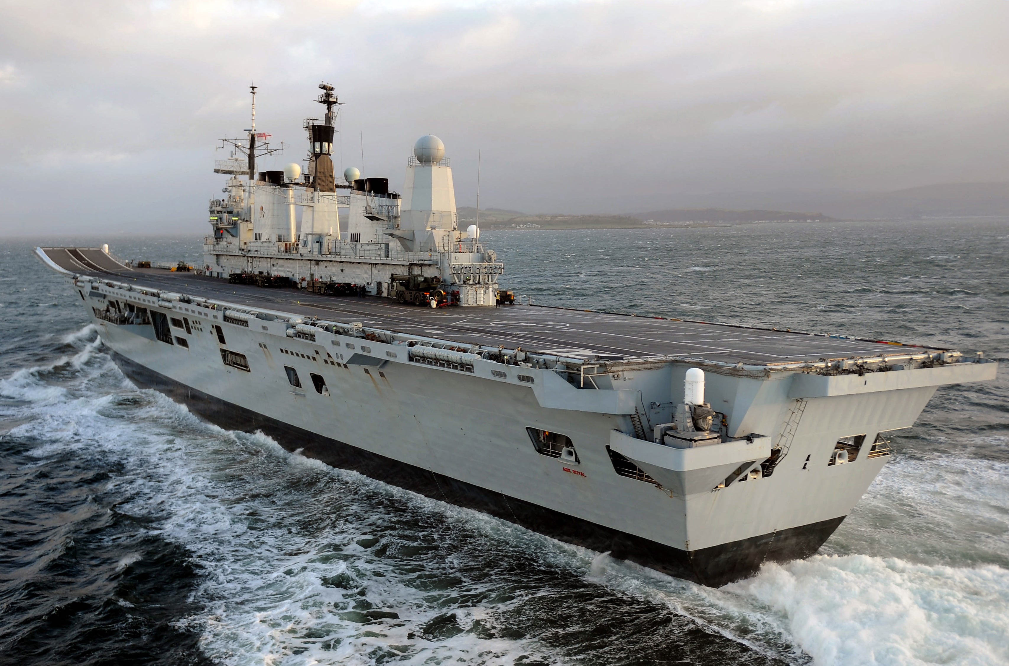 HMS Ark Royal (R07) Photo Print - Port Quarter View at sea - Royal Nav ...