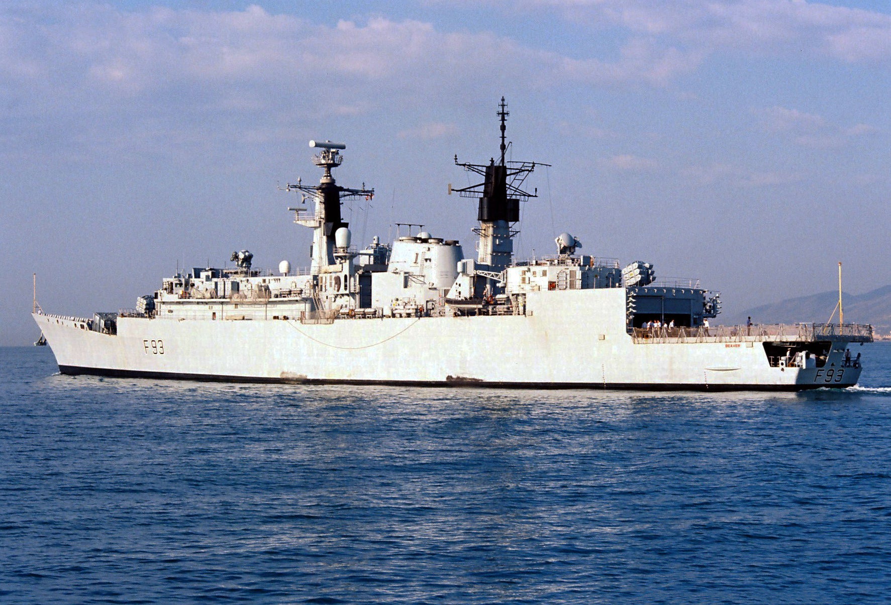 HMS Beaver (F93) Photo Print - Port Quarter View - Royal Navy Type 22 ...