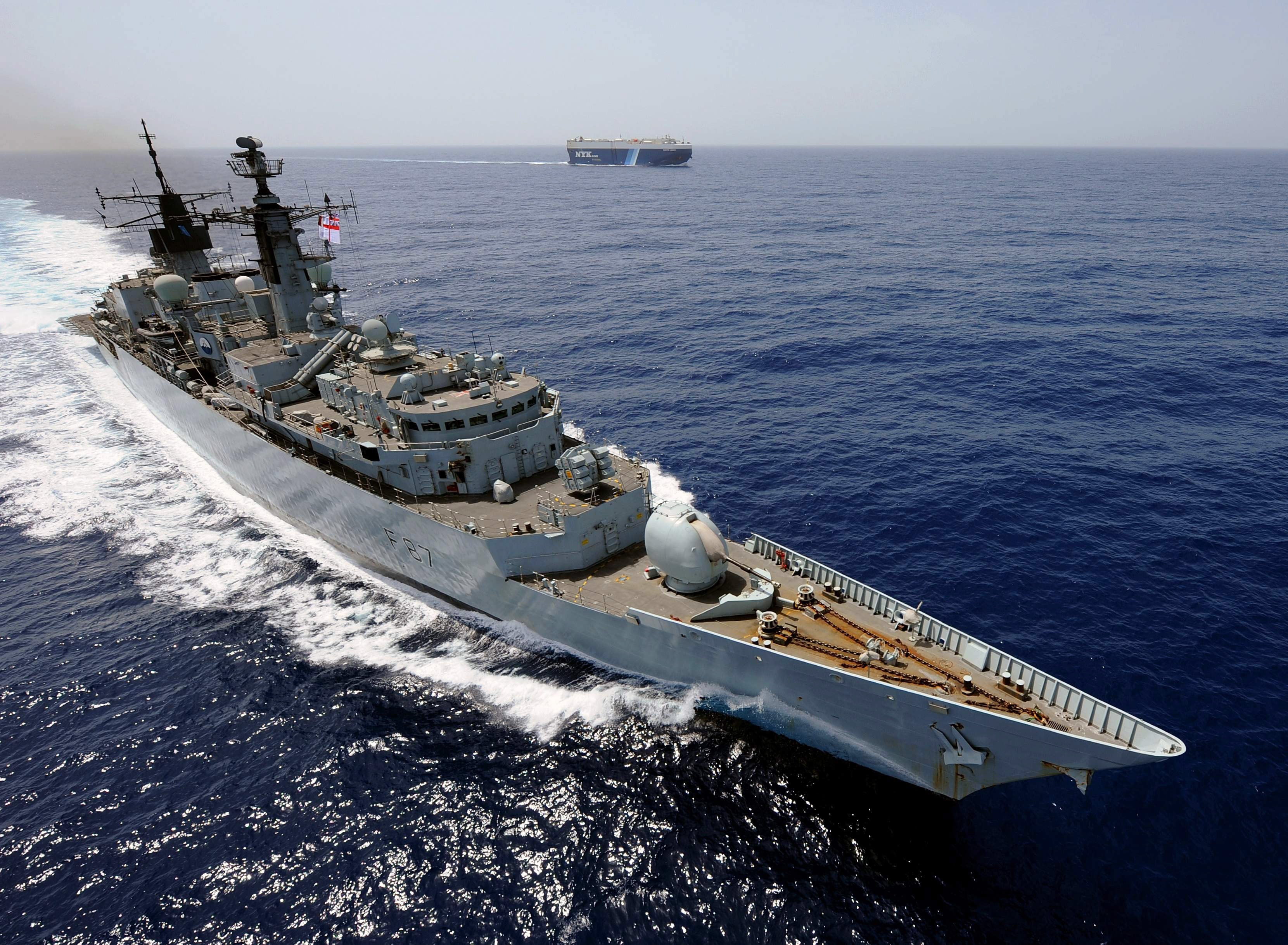 HMS Chatham (F87) Royal Navy Type 22 Frigate From Above Photo Print Wa ...