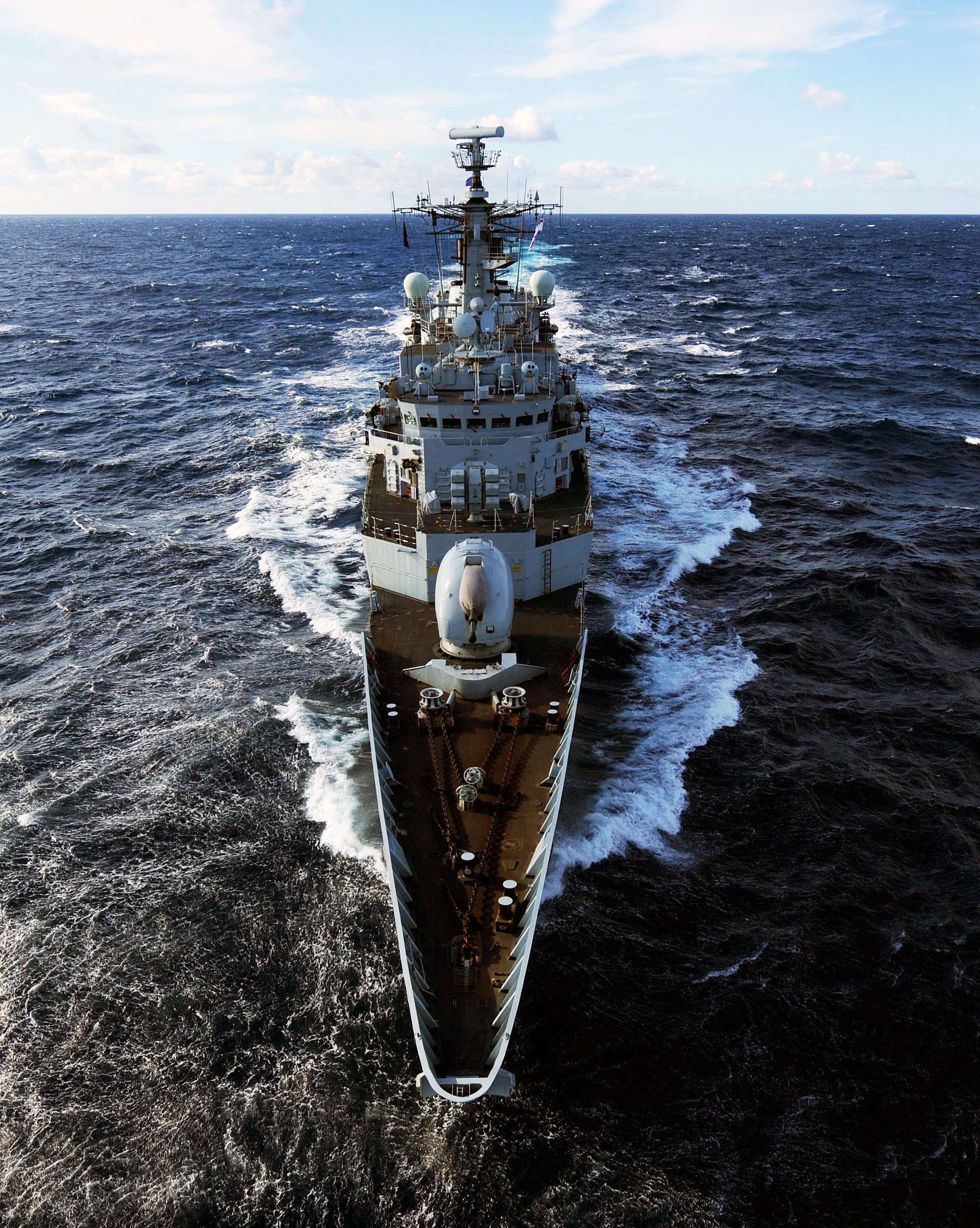 HMS Chatham (F87) Royal Navy Type 22 Frigate Forecastle View Photo Pri ...