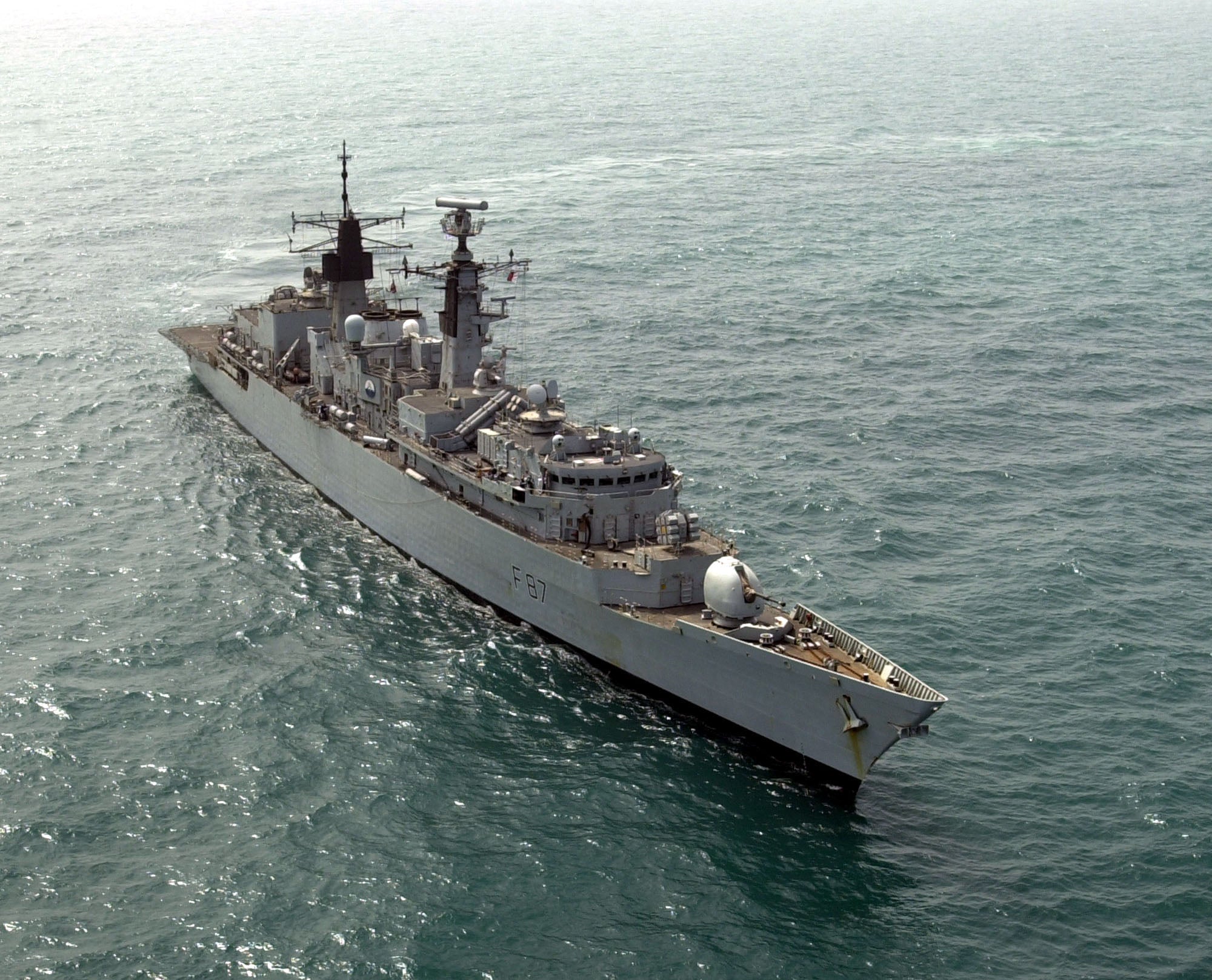 HMS Chatham (F87) - Turning to Port - Royal Navy Type 22 Frigate Photo ...