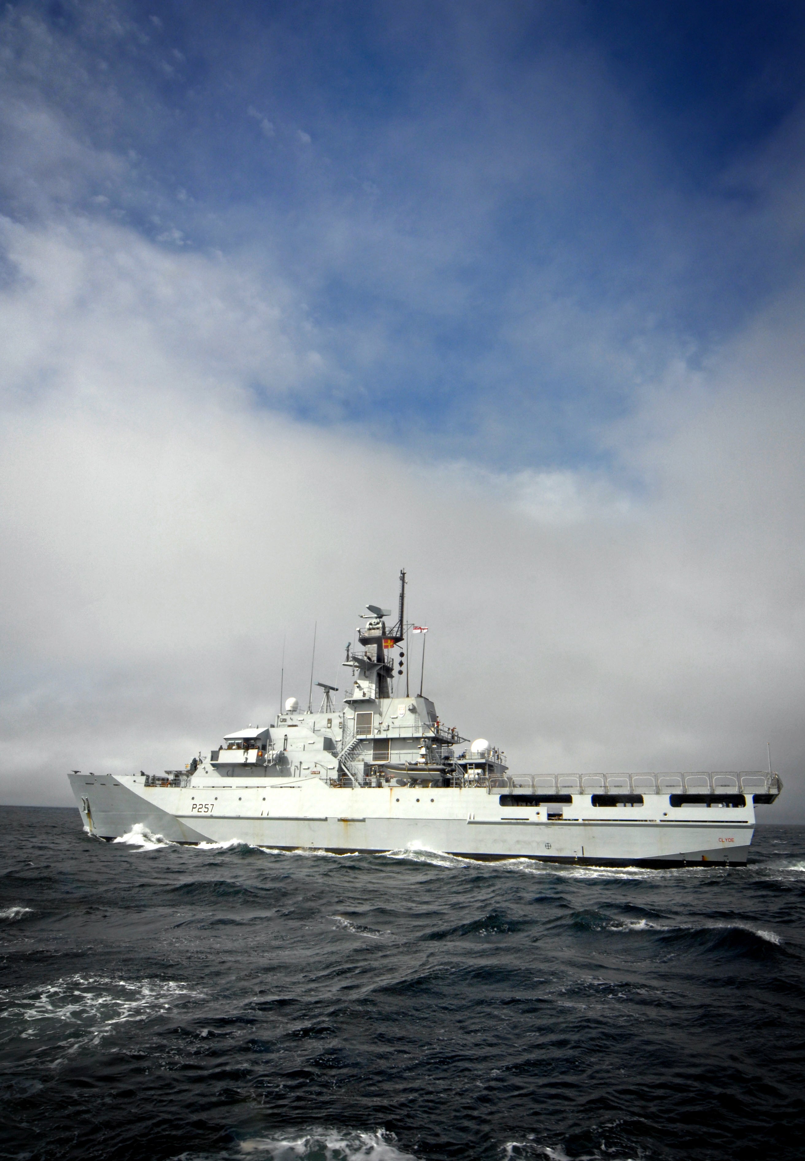 HMS Clyde (P257) - Port Side Portrait - Royal Navy River Class Patrol ...