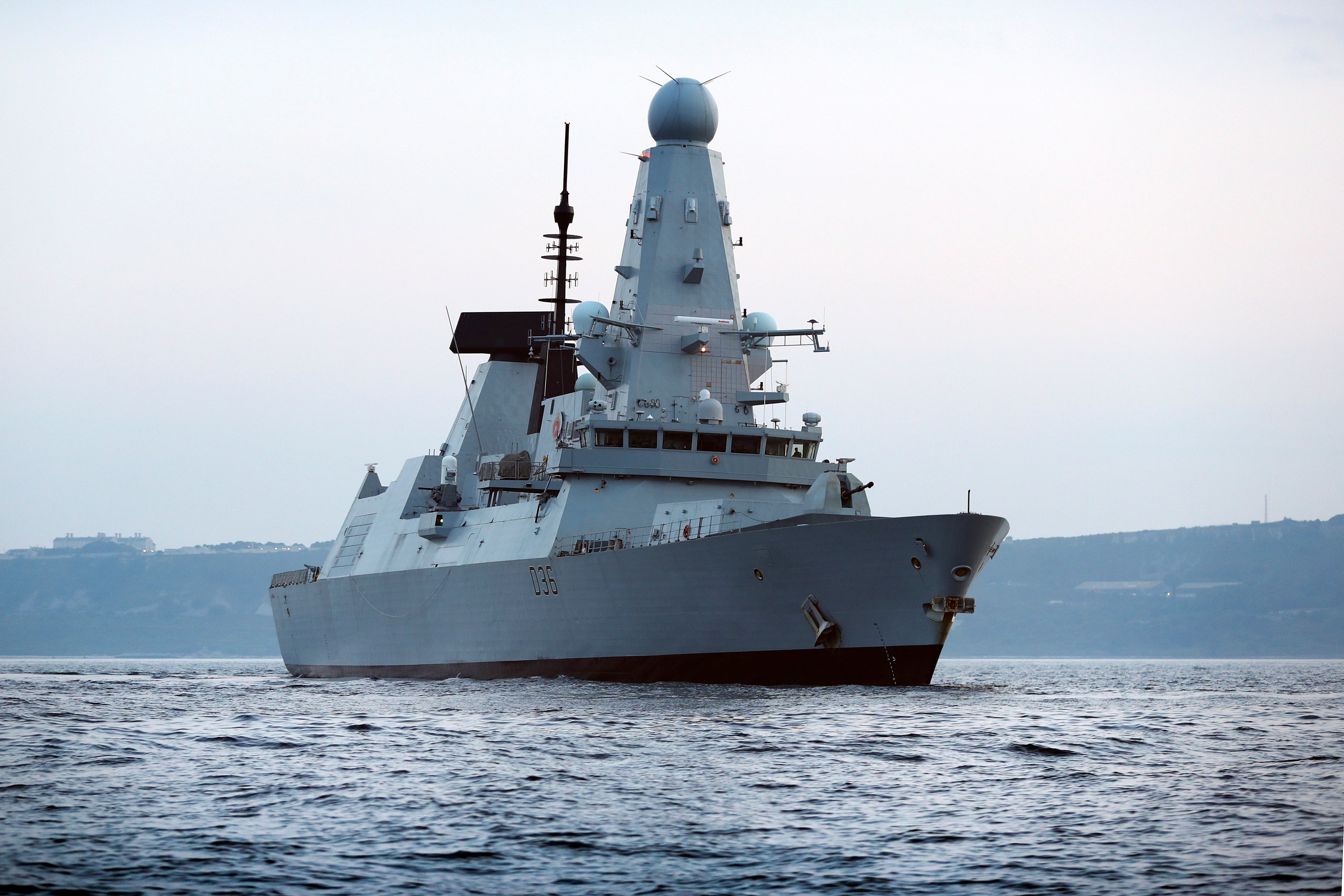 HMS Defender (D36) - Low Starboard Side View - Royal Navy Type 45 ...