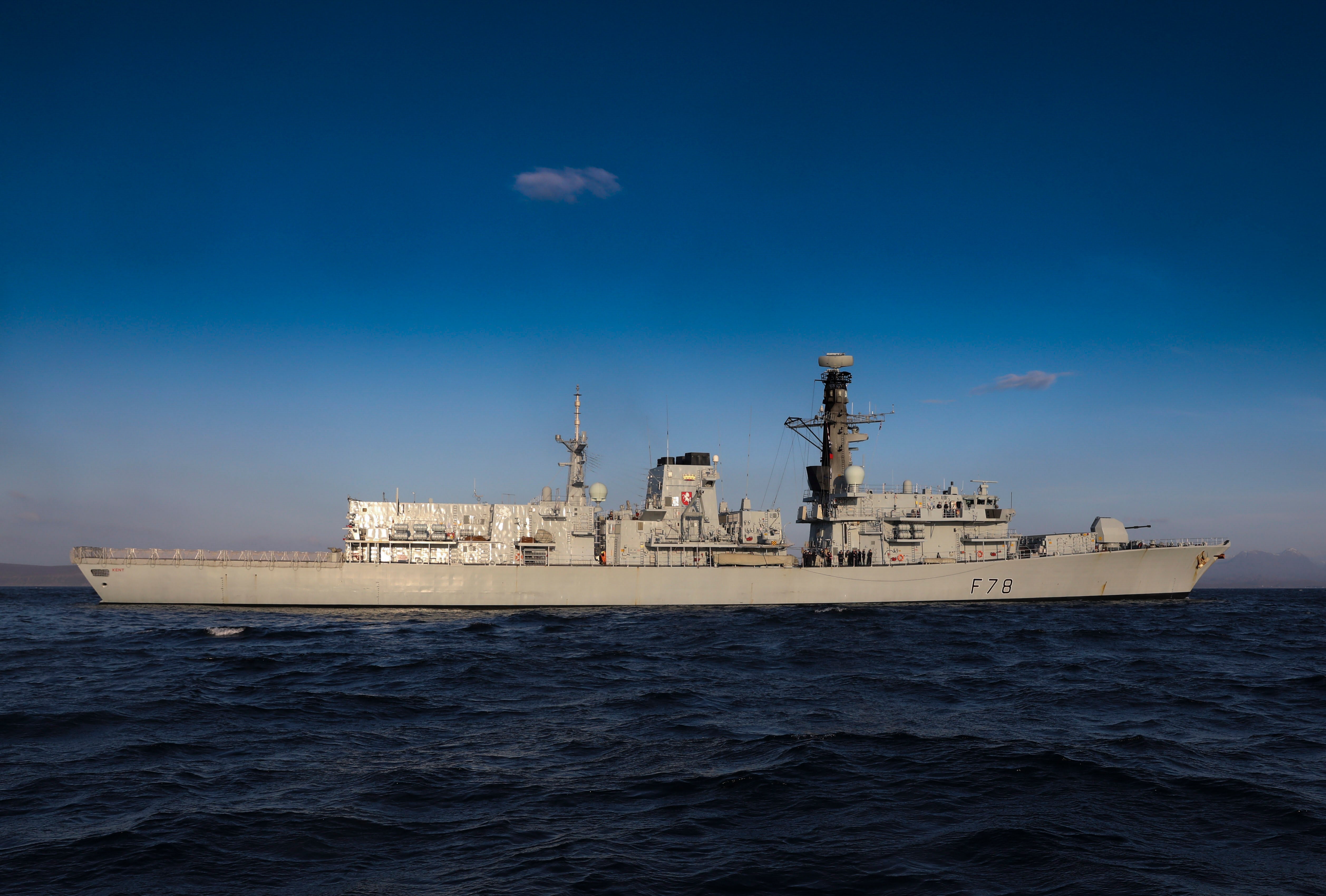 HMS Kent (F78) Photo Print - Starboard Beam View - Royal Navy Type 23 ...
