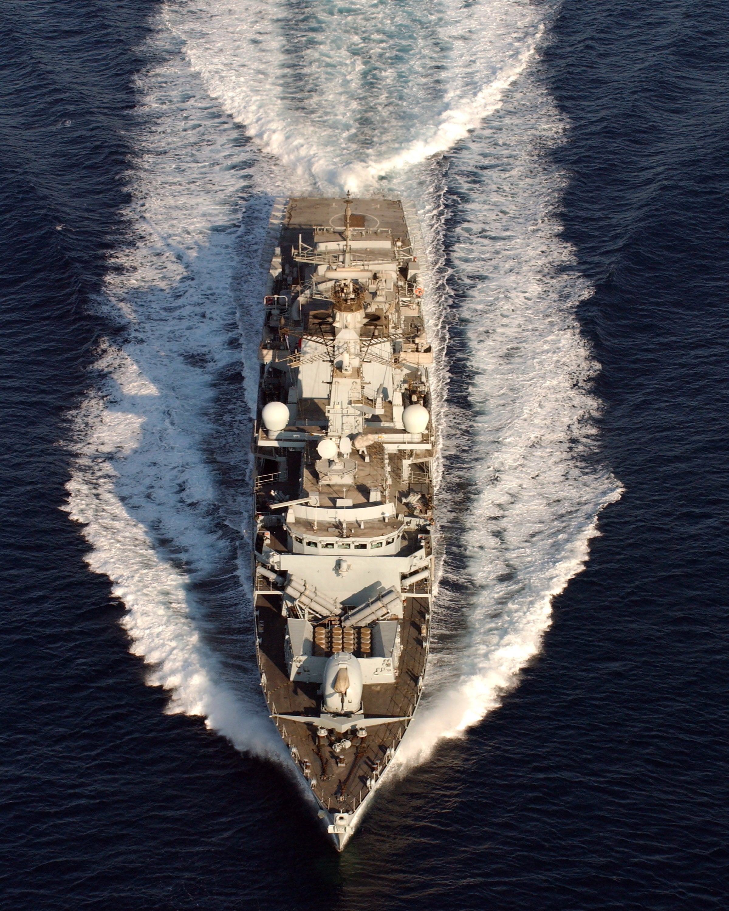HMS Kent (F78) - At Speed Bow View - Royal Navy Type 23 Frigate Photo ...