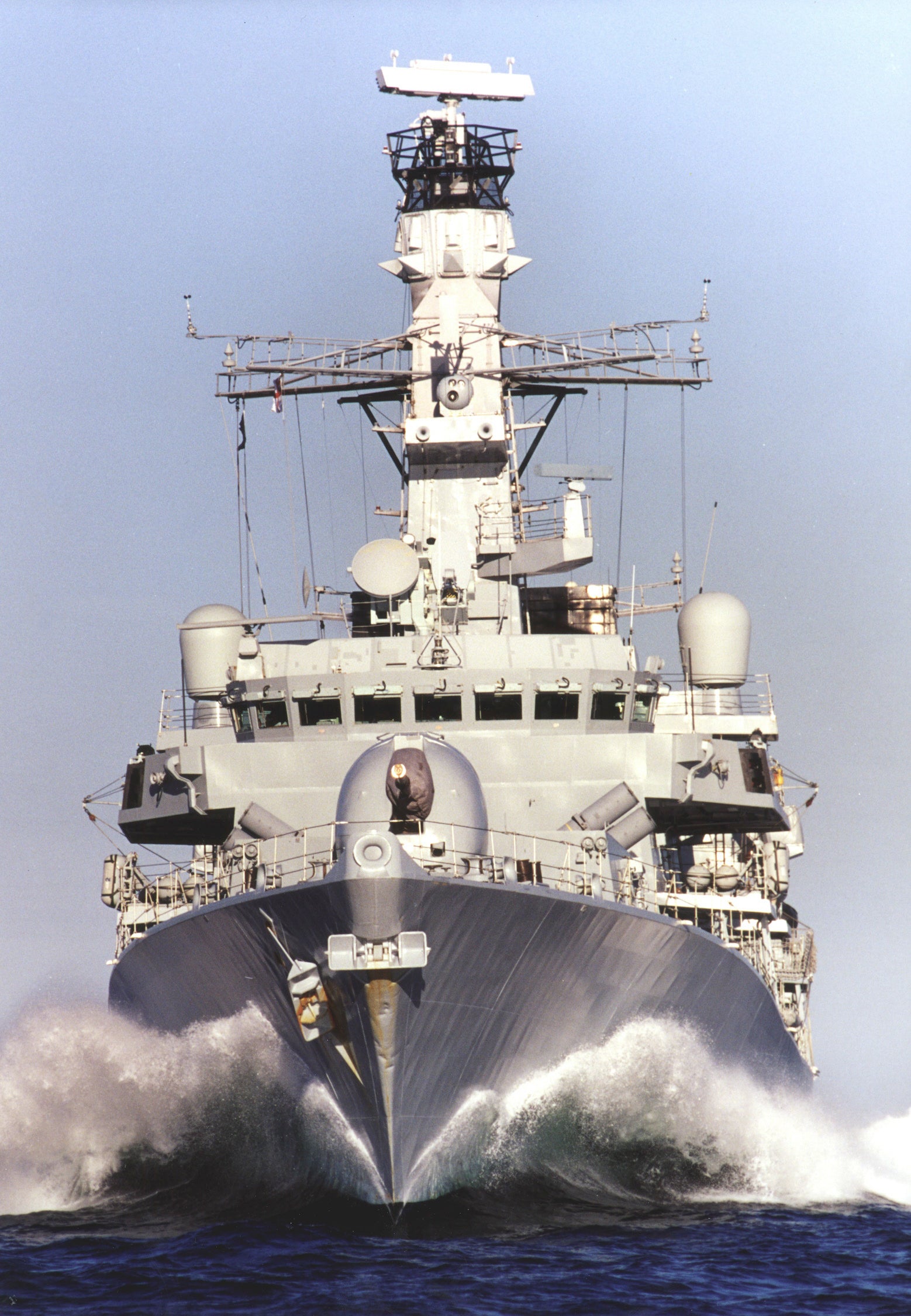 HMS Lancaster (F229) Photo Print - Underway Bow View - Royal Navy Type ...