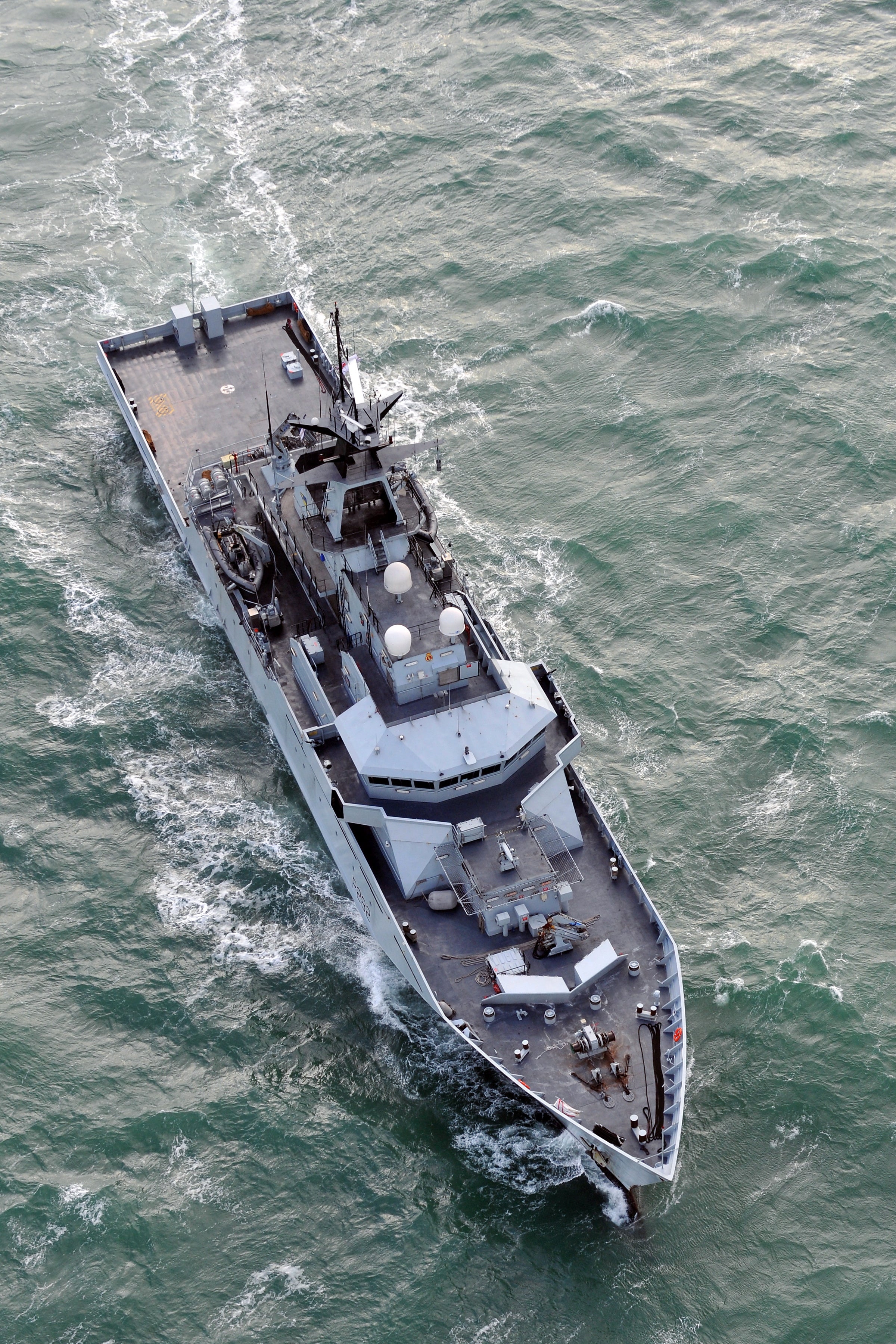 HMS Severn (P282) - From Above - Royal Navy River Class Patrol Vessel ...
