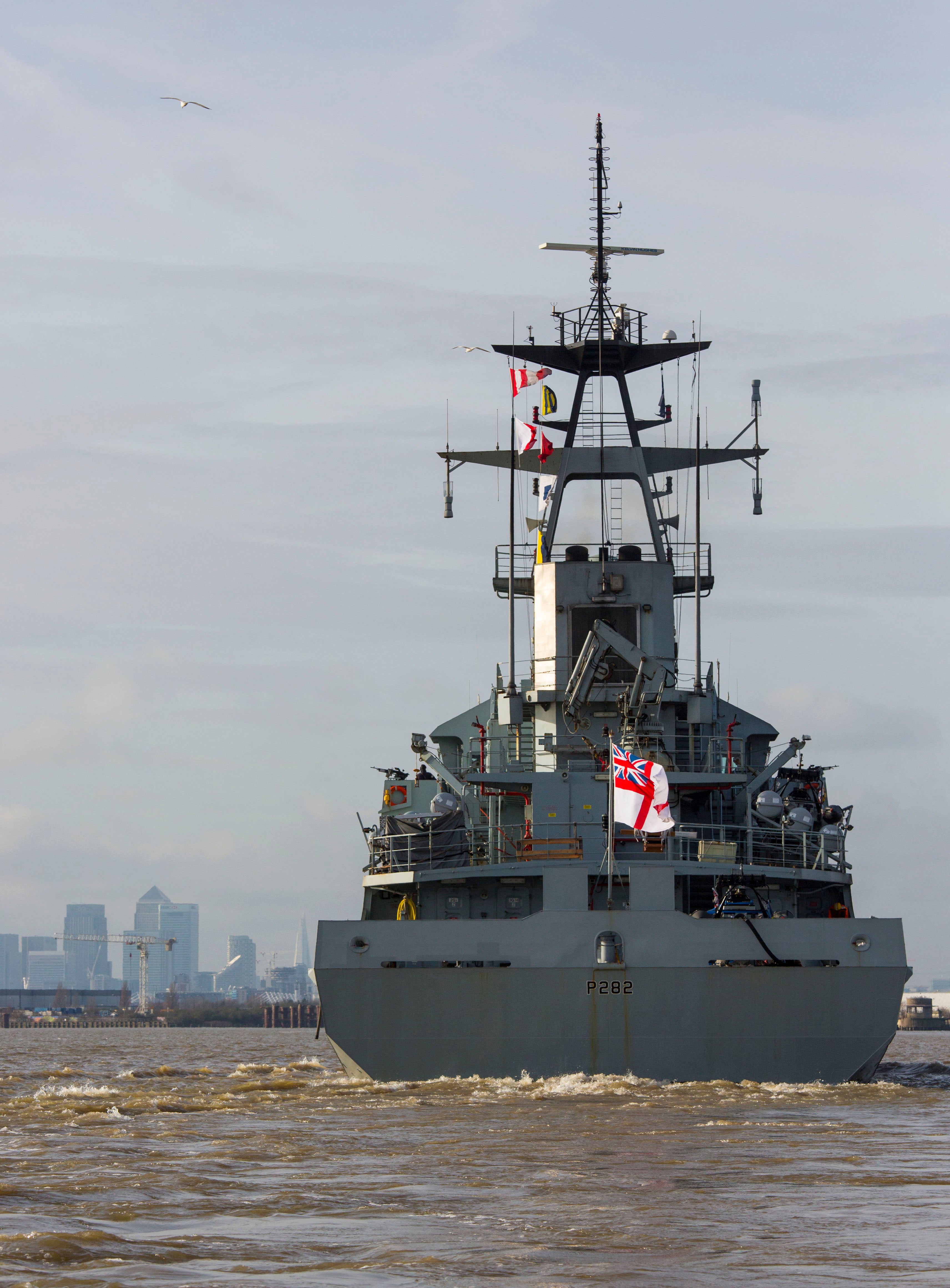 HMS Severn (P282) - Stern View - Royal Navy River Class Patrol Vessel ...