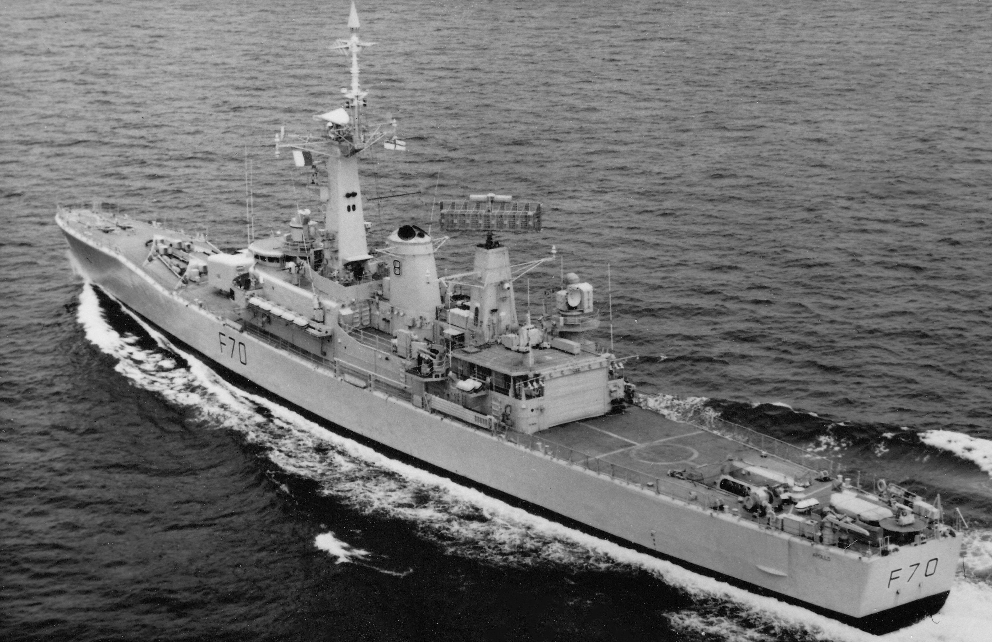 HMS Apollo (F70) - High Port Quarter View - Royal Navy Leander Class ...