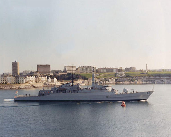 HMS Amazon (F169) Photo Print - Leaving Plymouth - Royal Navy Type 21 ...