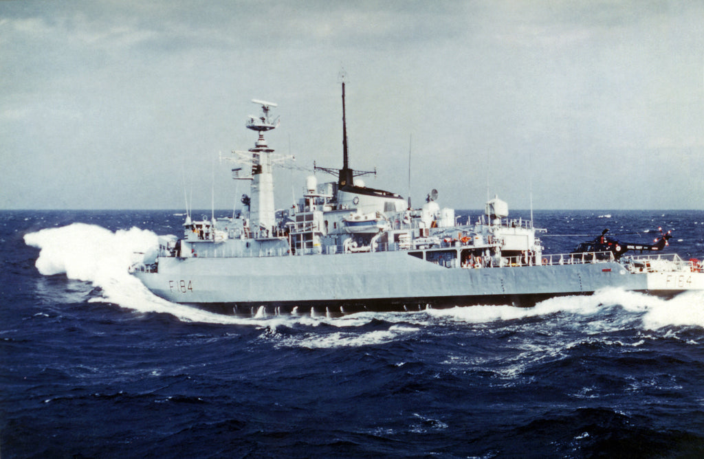 HMS Ardent (F184) - In Rough Sea - Royal Navy Type 21 Frigate Photo ...