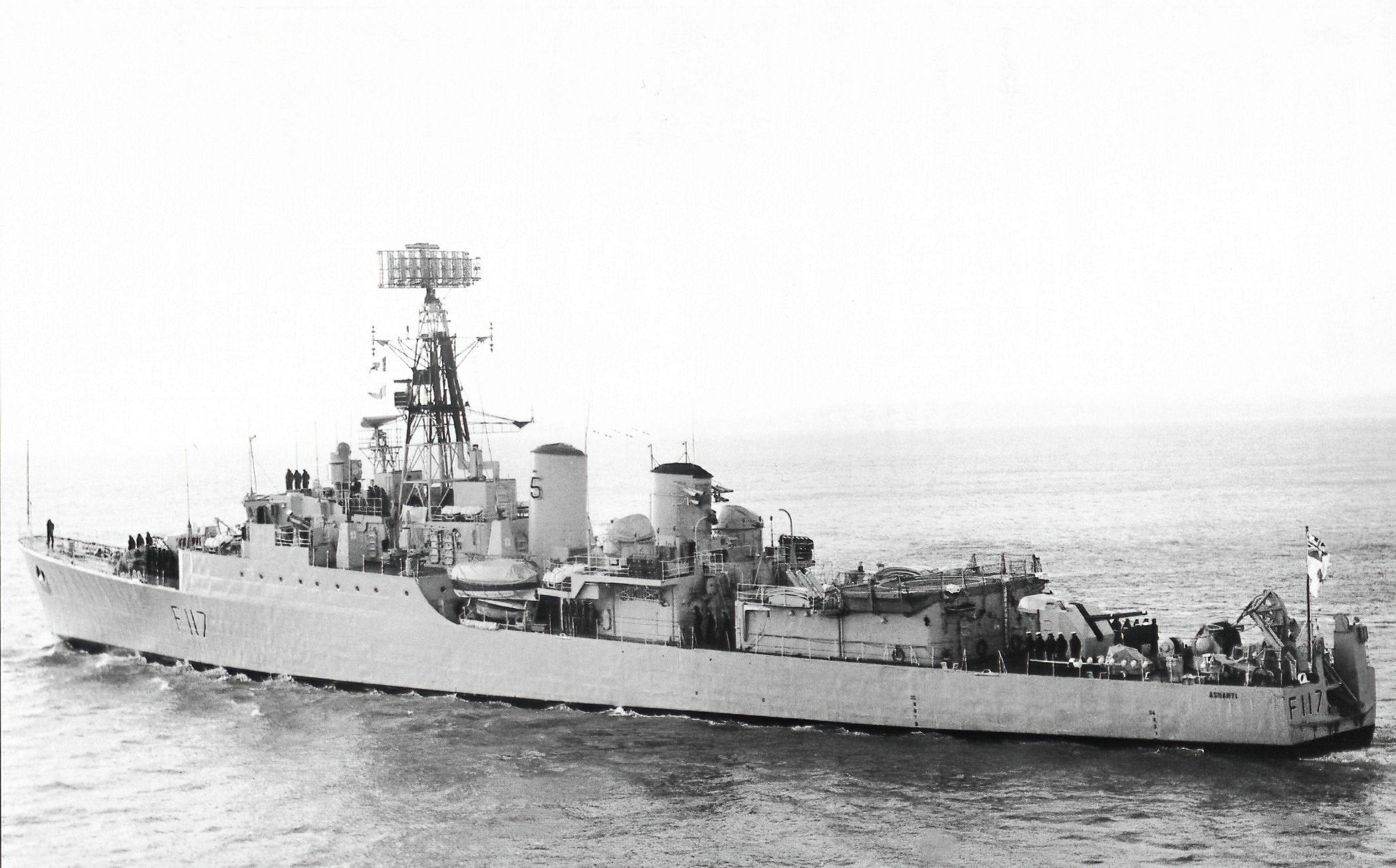 HMS Ashanti (F117) Royal Navy Tribal Class Frigate Port Side View Phot ...